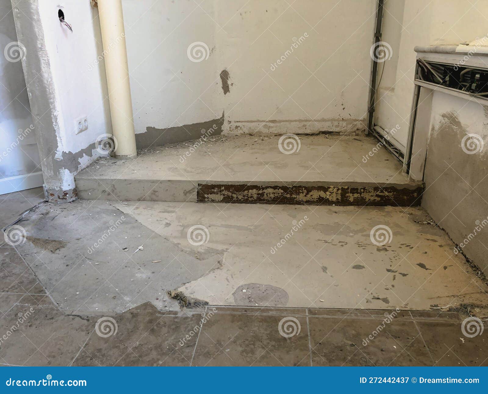 Chantier De Construction Plancher En Pierre Naturelle Image stock ...