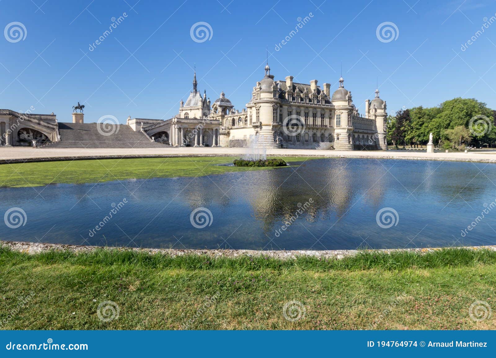 Chantilly City with Its Parks, Stables and Castle Editorial Stock Image ...