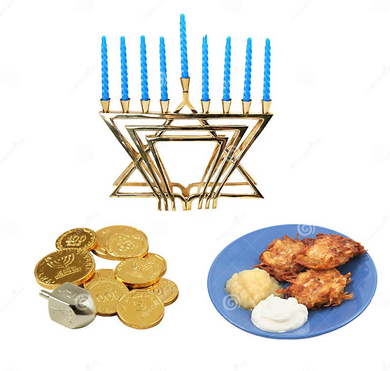 Chanukah Design Elements stock image. Image of applesauce - 6273197