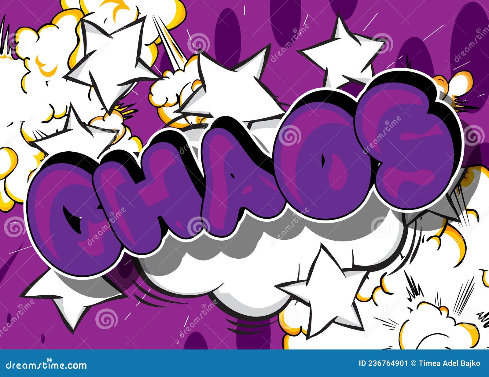 Chaos. Comic Book Word Text on Abstract Comics Background Stock Vector ...