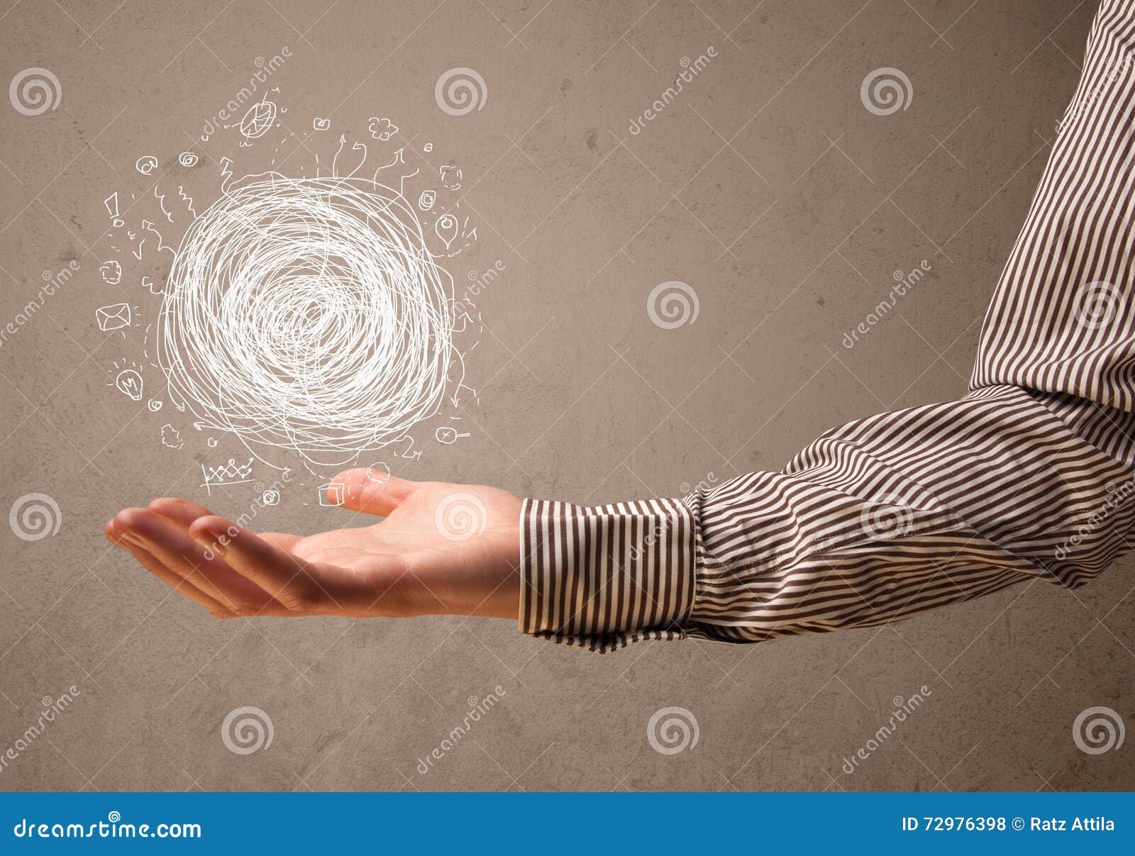 Chaos Concept in the Hand of a Businessman Stock Photo - Image of ...