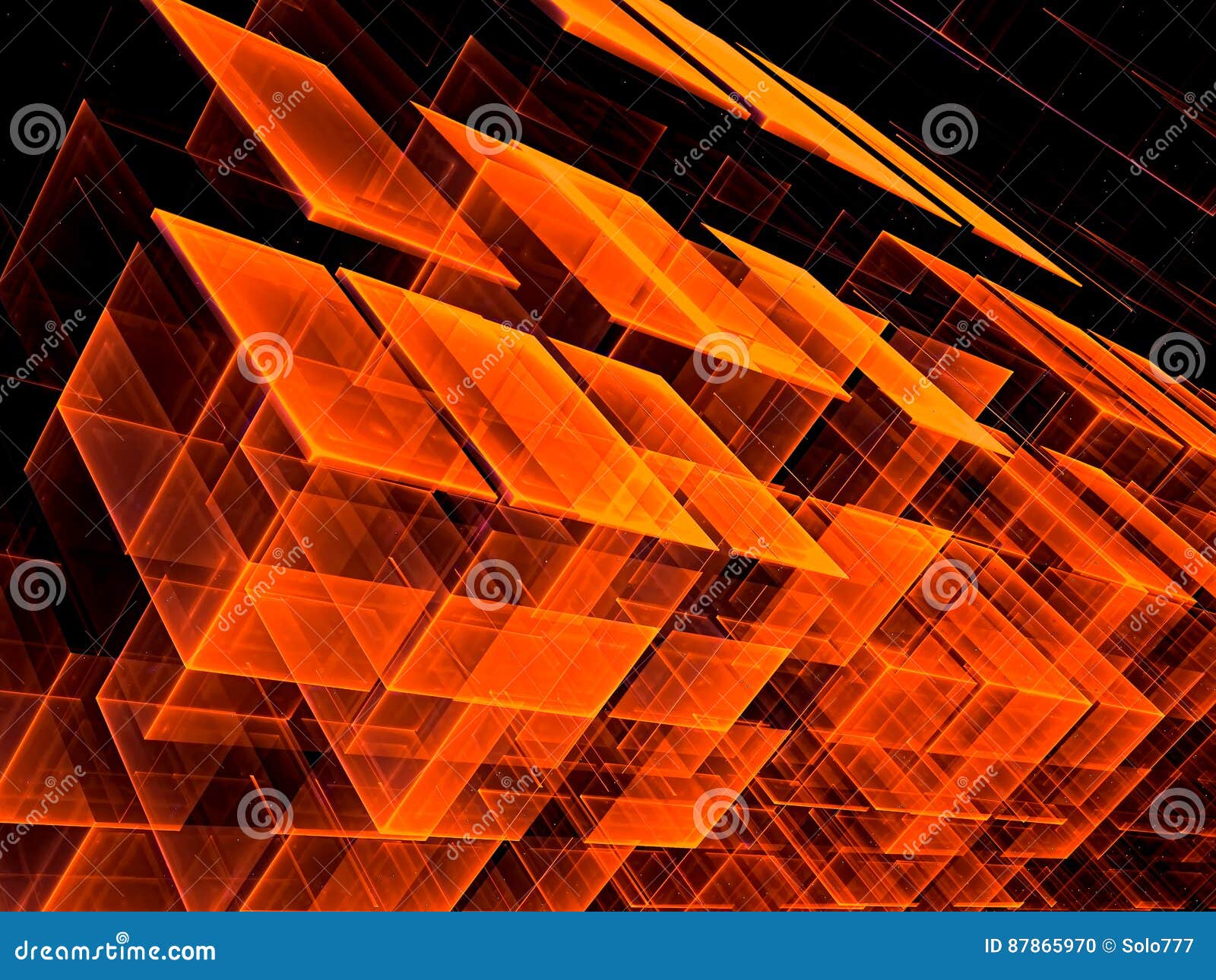 Chaos Cubes - Abstract Digitally Generated Image Stock Illustration - Illustration of geometry ...