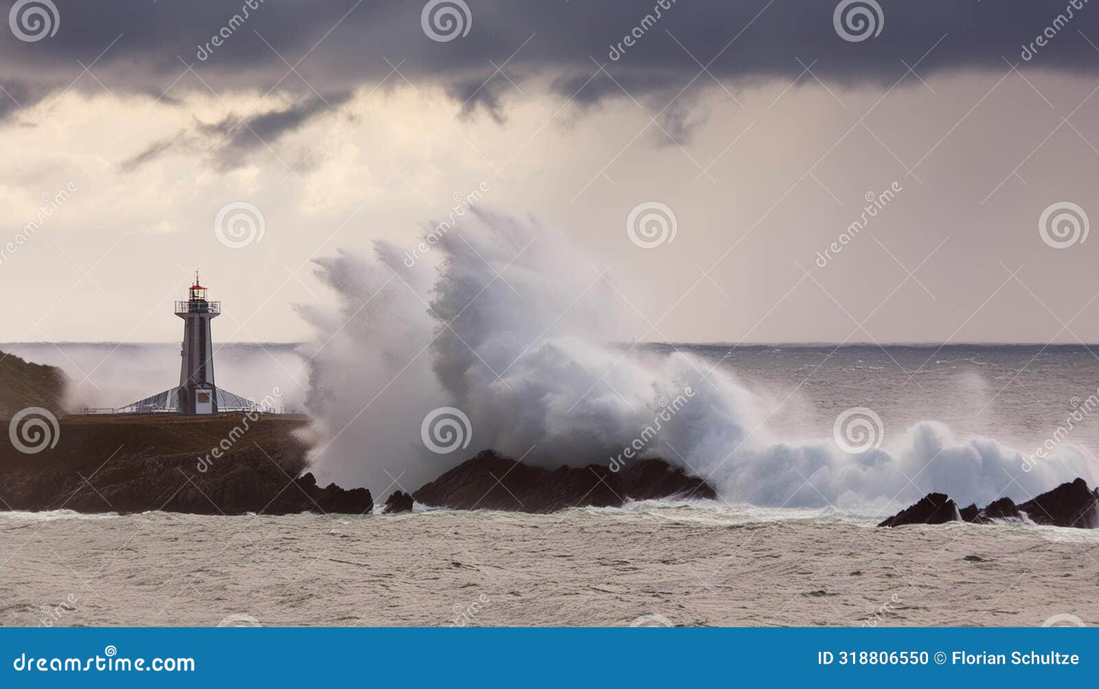Chaos dark ocean storm stock illustration. Illustration of water ...