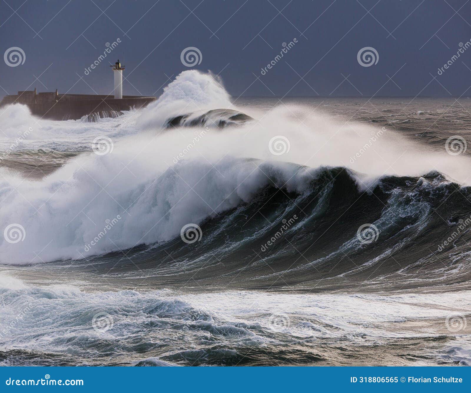 Chaos dark ocean storm stock illustration. Illustration of texture ...