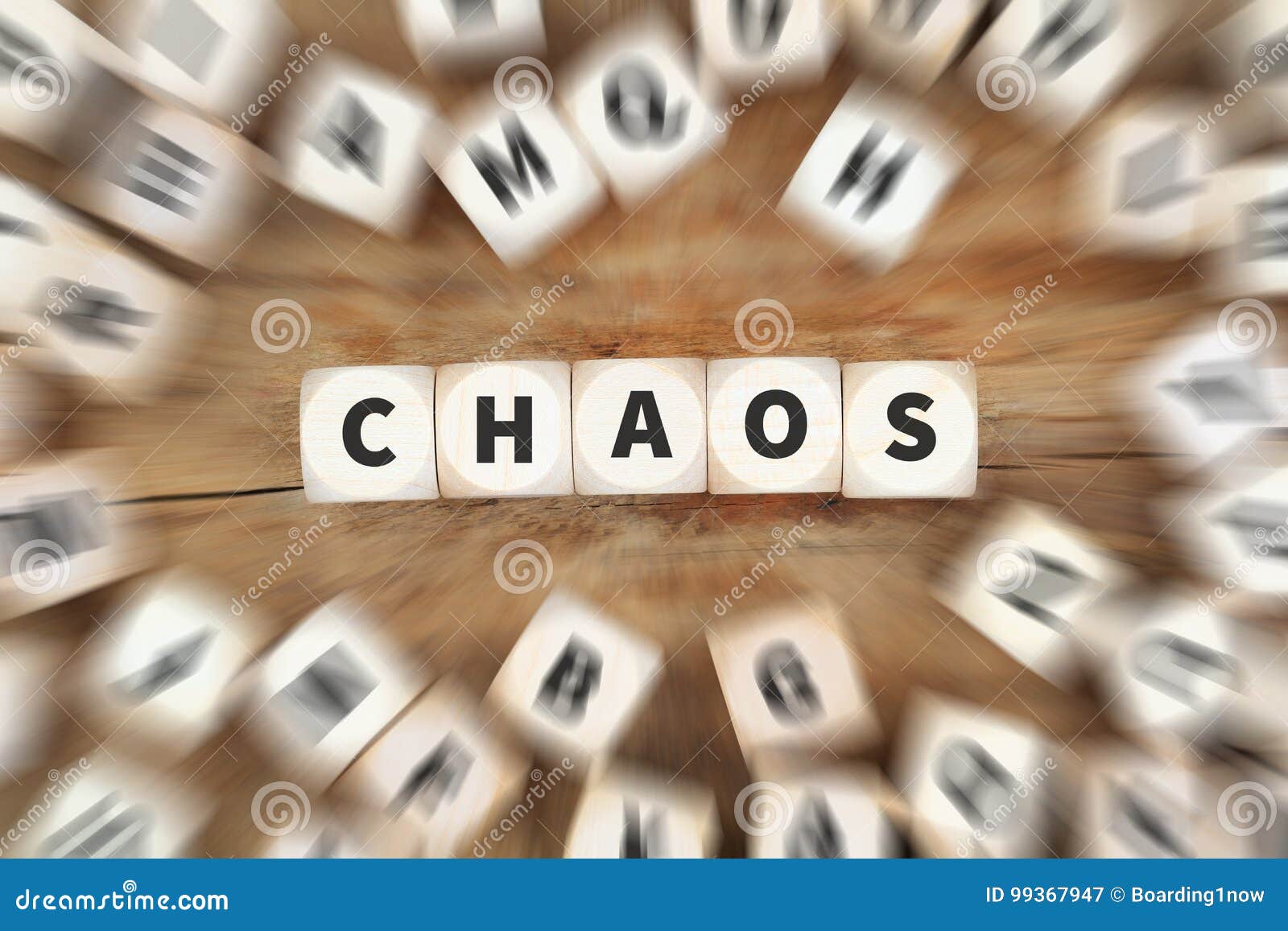 Chaos Disorder Order Office Dice Business Concept Stock Image - Image ...