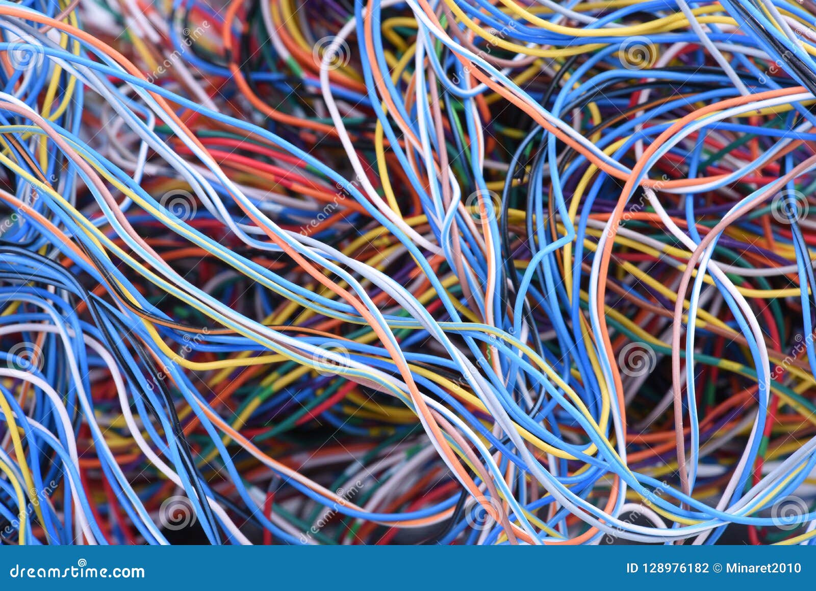 Chaos of Electrical Wire and Cable Stock Photo - Image of industrial ...