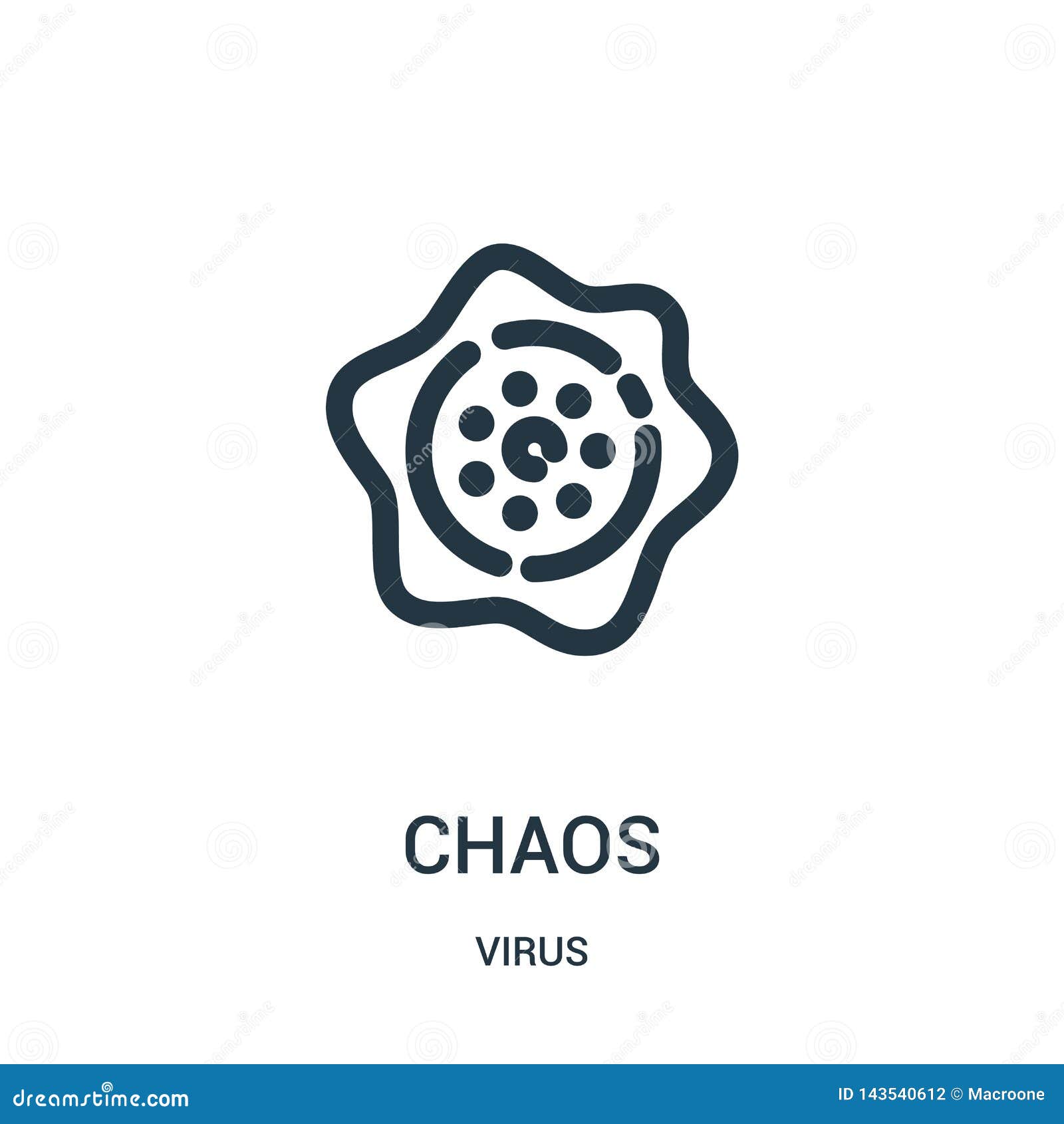 Chaos Icon Vector from Virus Collection. Thin Line Chaos Outline Icon ...
