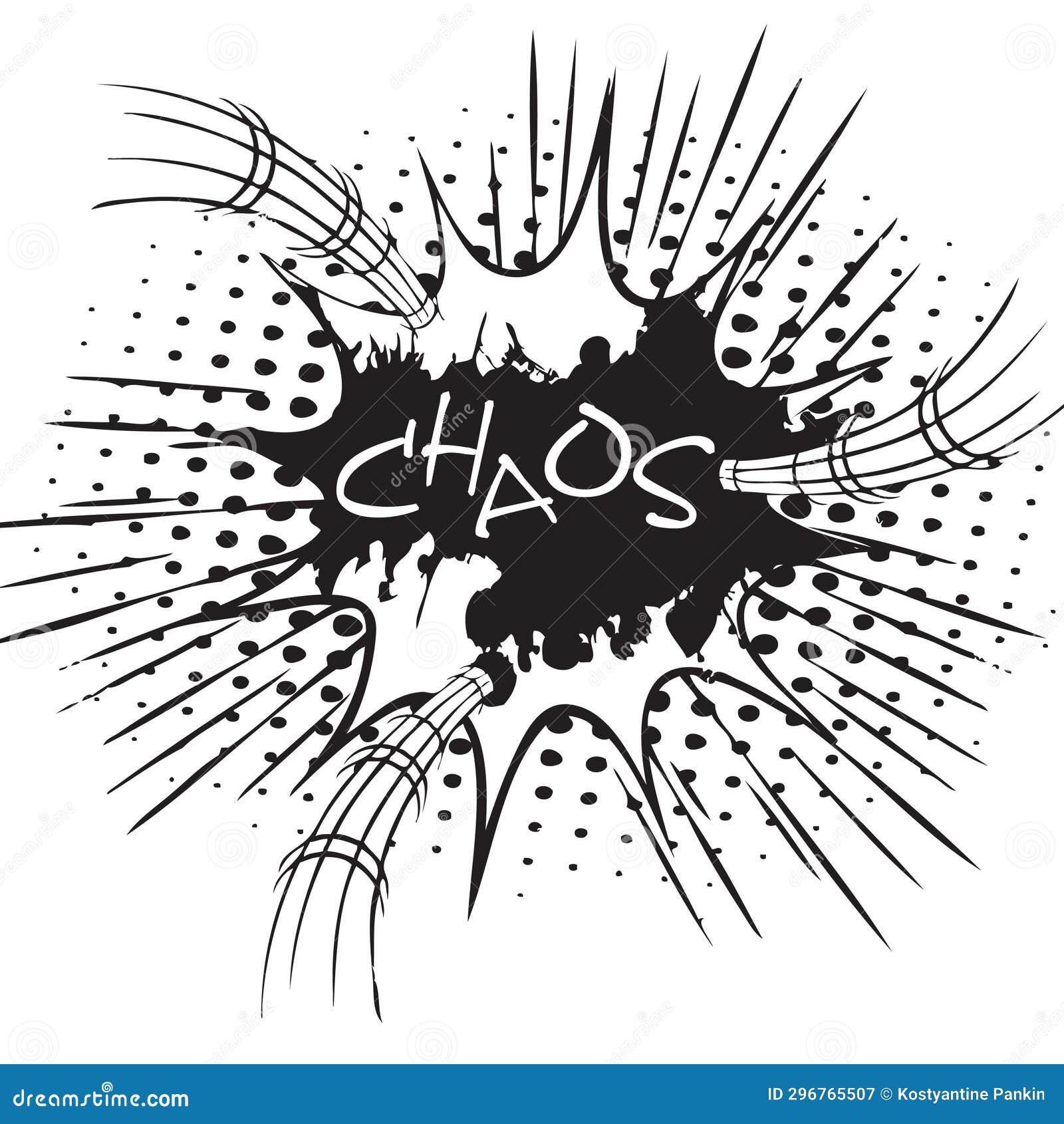 Chaos illustration stock vector. Illustration of disorder - 296765507