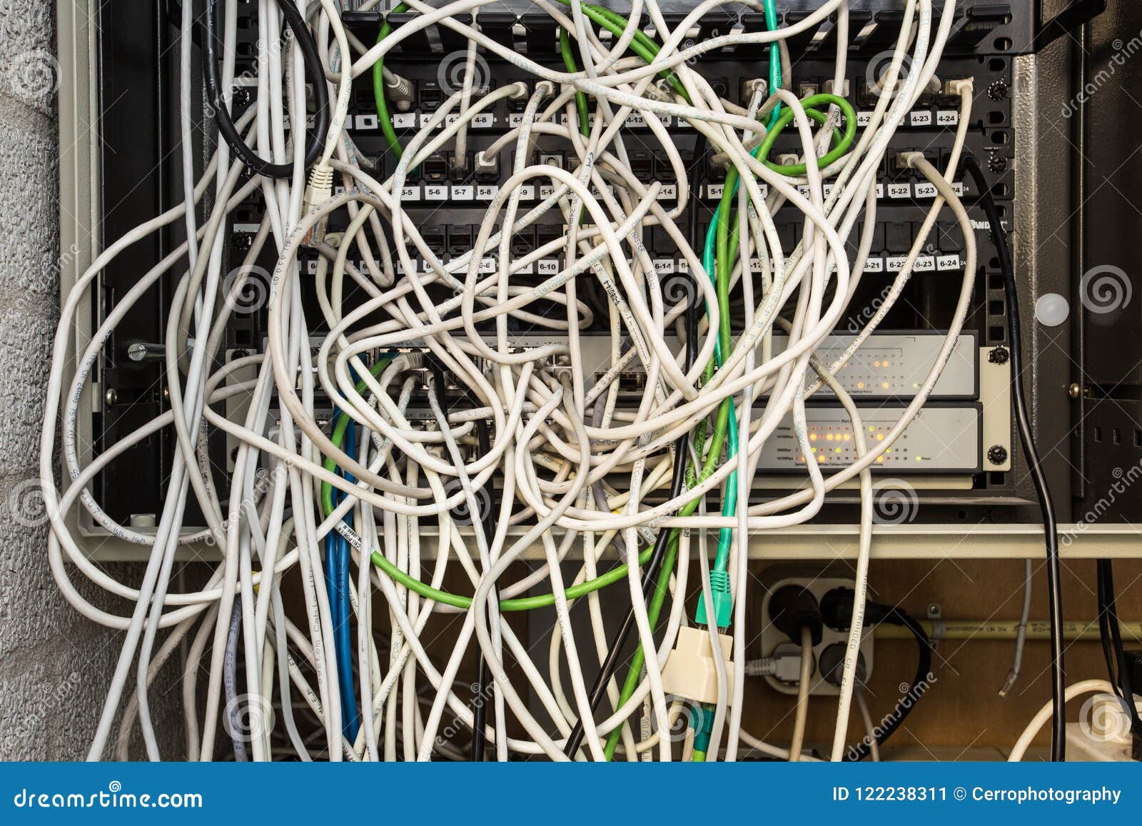 Tangled Messy Electrical Wires On Pole Posing A Safety Hazard Editorial ...