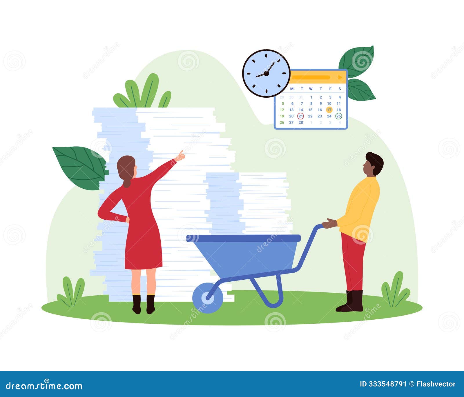 Chaos in Office Paperwork Storage, Unorganized Business Information and ...