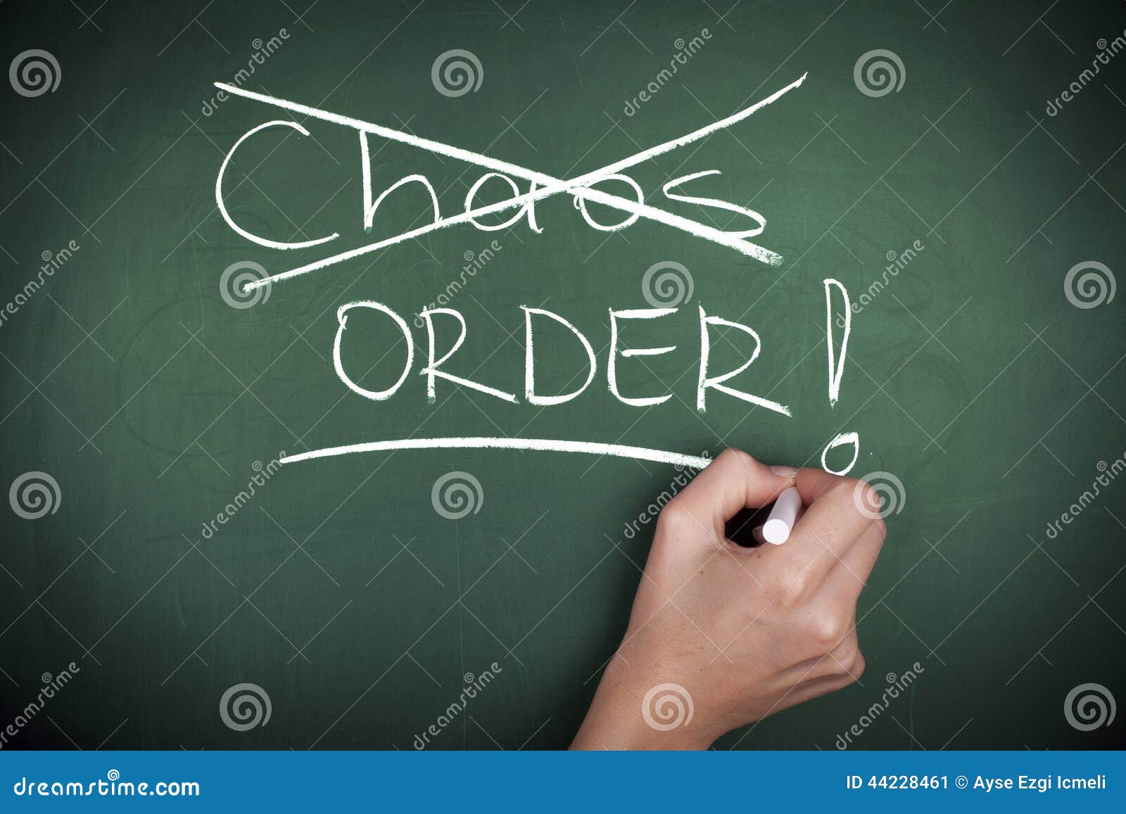 Chaos or Order stock image. Image of arrangement, blackboard - 44228461