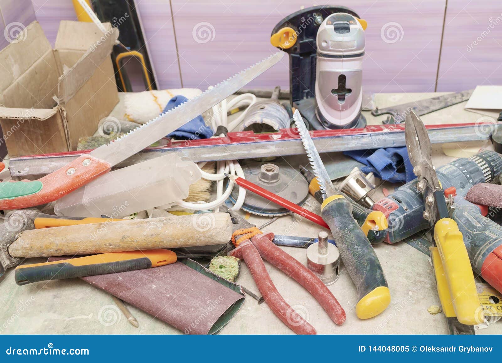Chaos on the Table with Tools Stock Image - Image of pliers, chaos ...