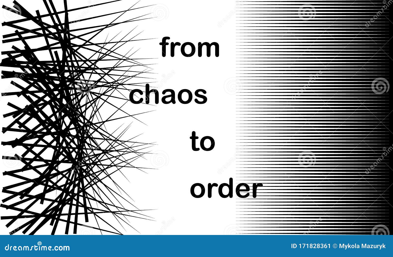 From Chaos To Order Concept Stock Vector - Illustration of matrix ...