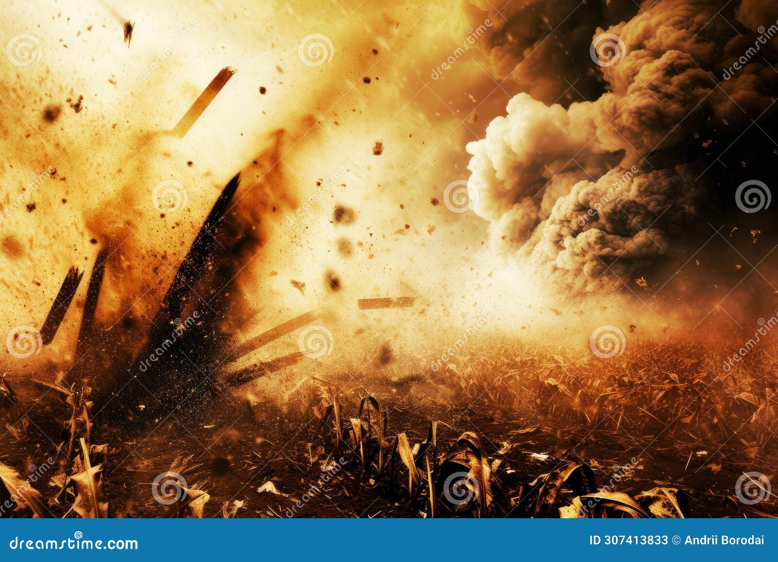 Chaos Unleashed: Train Wreck And Hazardous Materials Ignite. Royalty ...