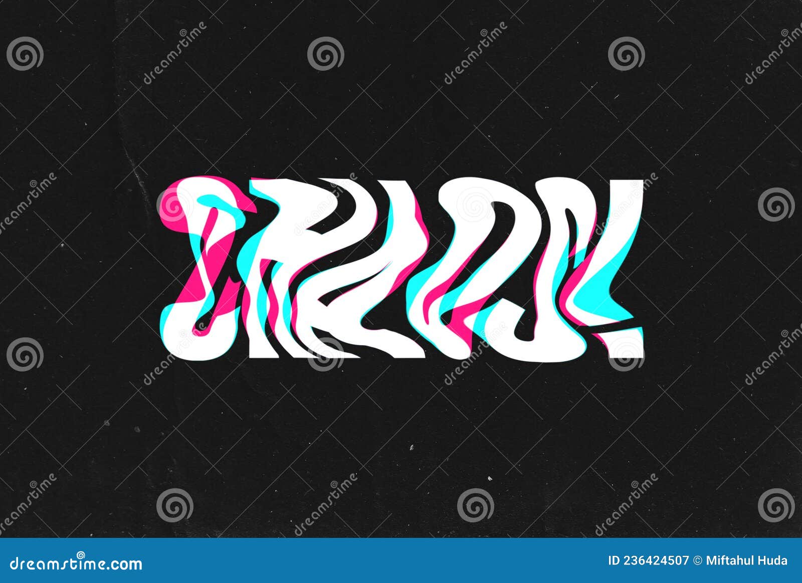 CHAOS. the Wavy and Distorted Text Effect Stock Image - Image of glitch ...