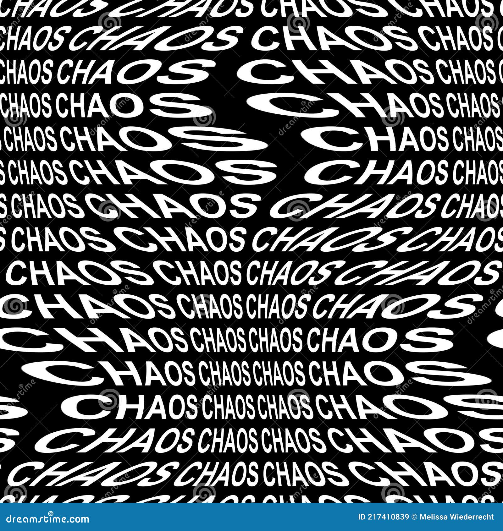 CHAOS Word Warped, Distorted, Repeated, and Arranged into Seamless ...