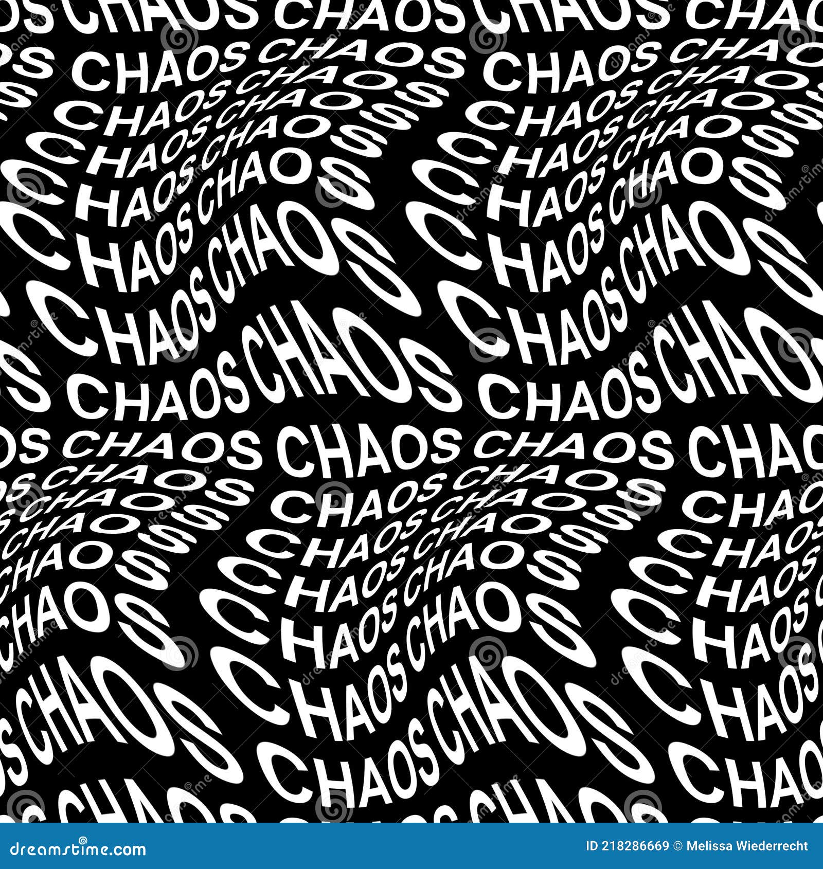 CHAOS Word Warped, Distorted, Repeated, and Arranged into Seamless ...