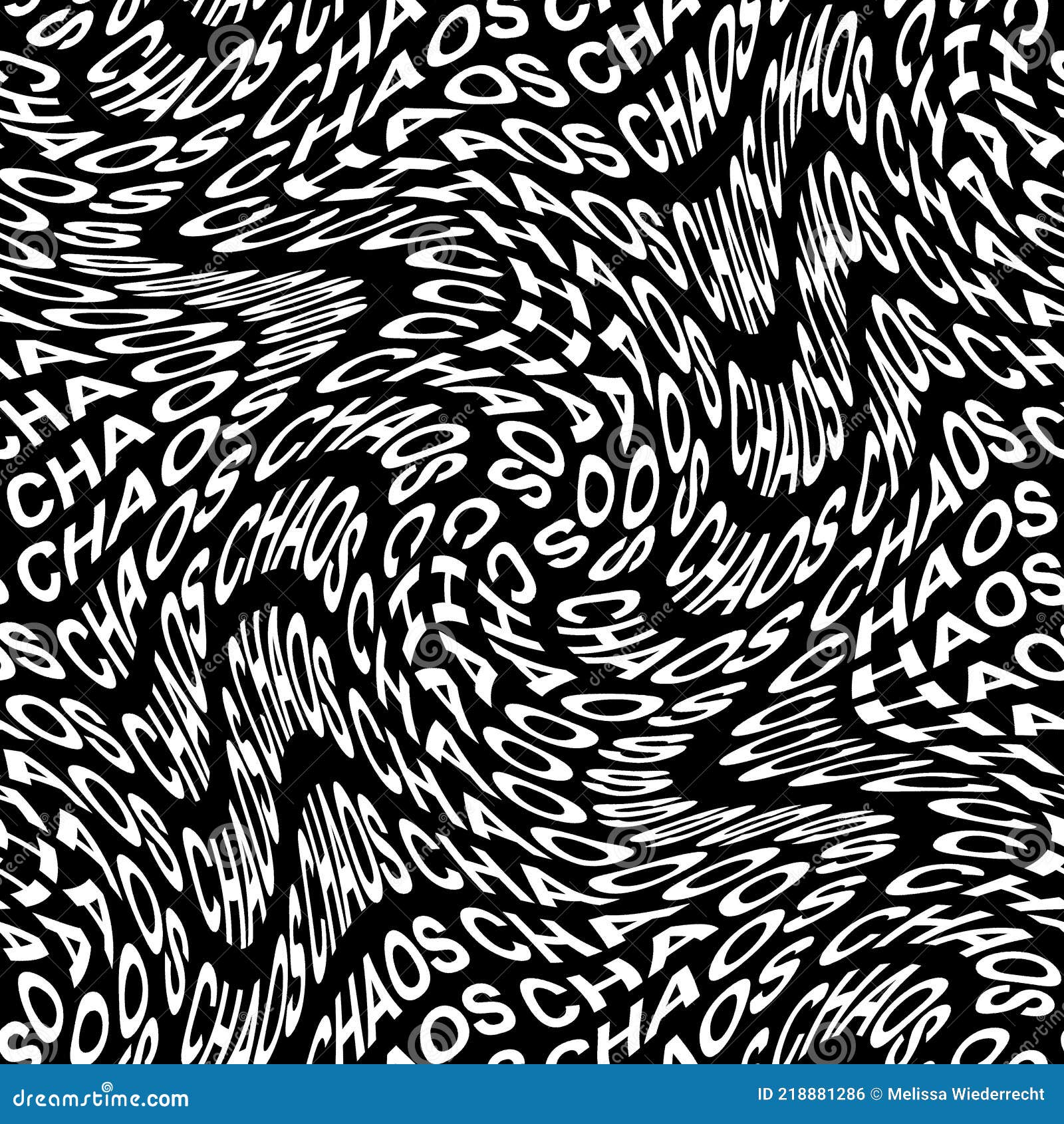 CHAOS Word Warped, Distorted, Repeated, and Arranged into Seamless ...