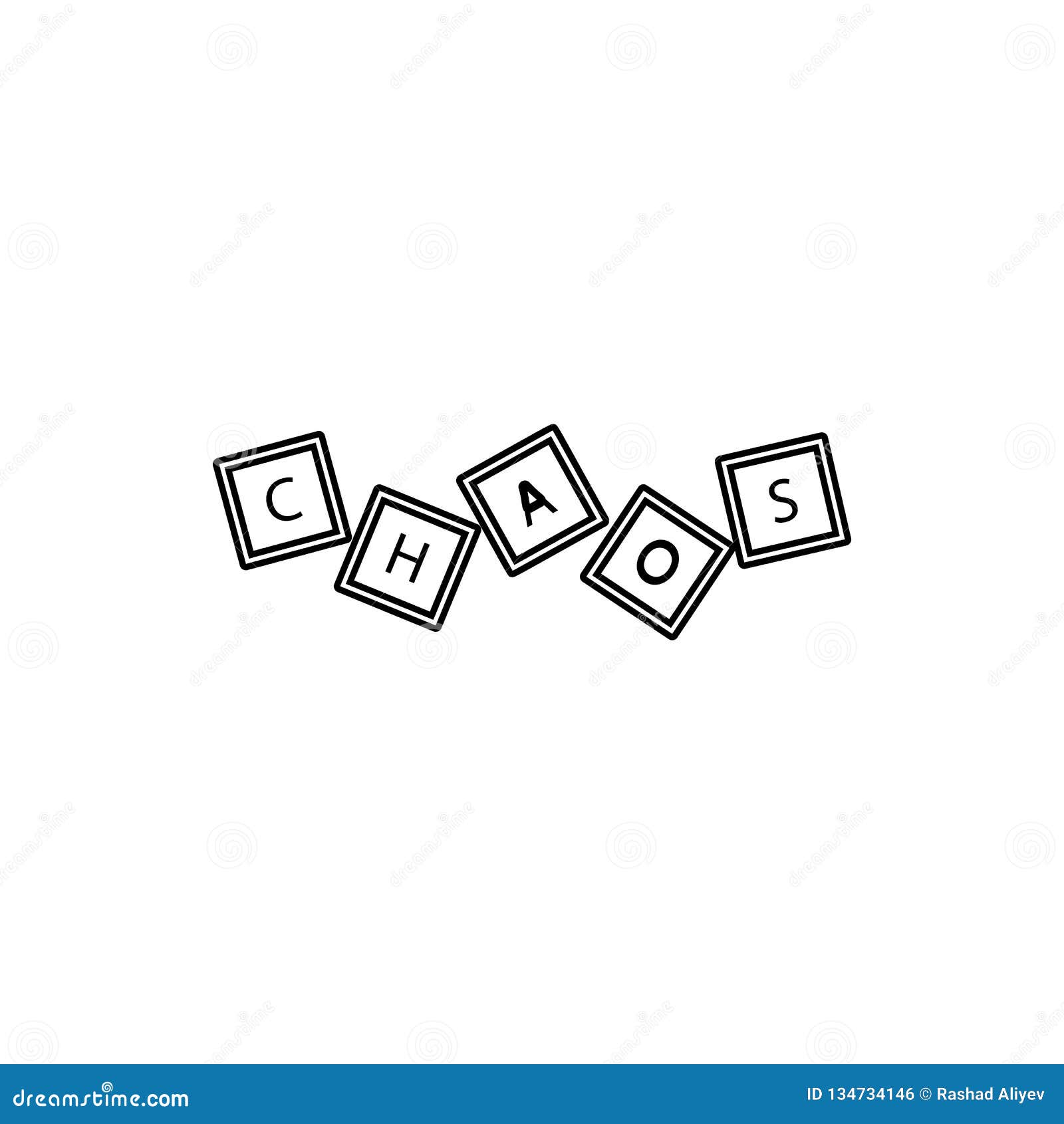 Chaos in Words Icon. Element of Chaos for Mobile Concept and Web Apps ...