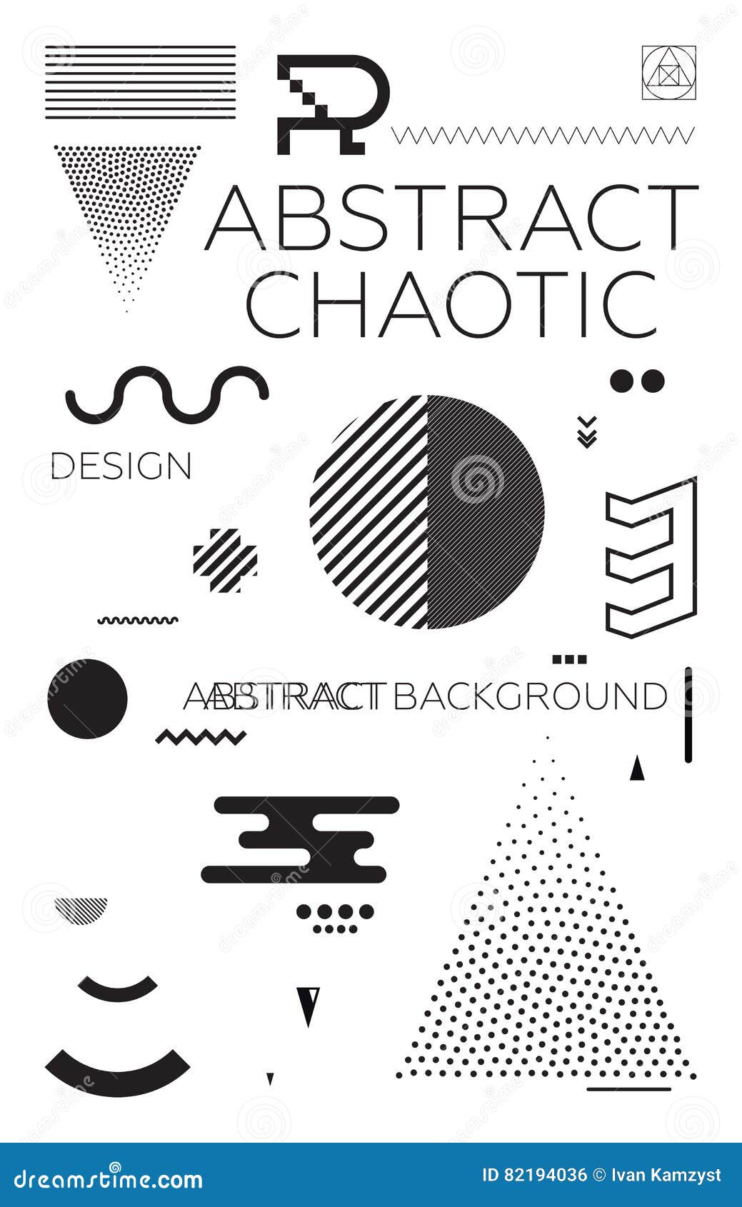 Chaotic Abstract Background Stock Vector - Illustration of math ...