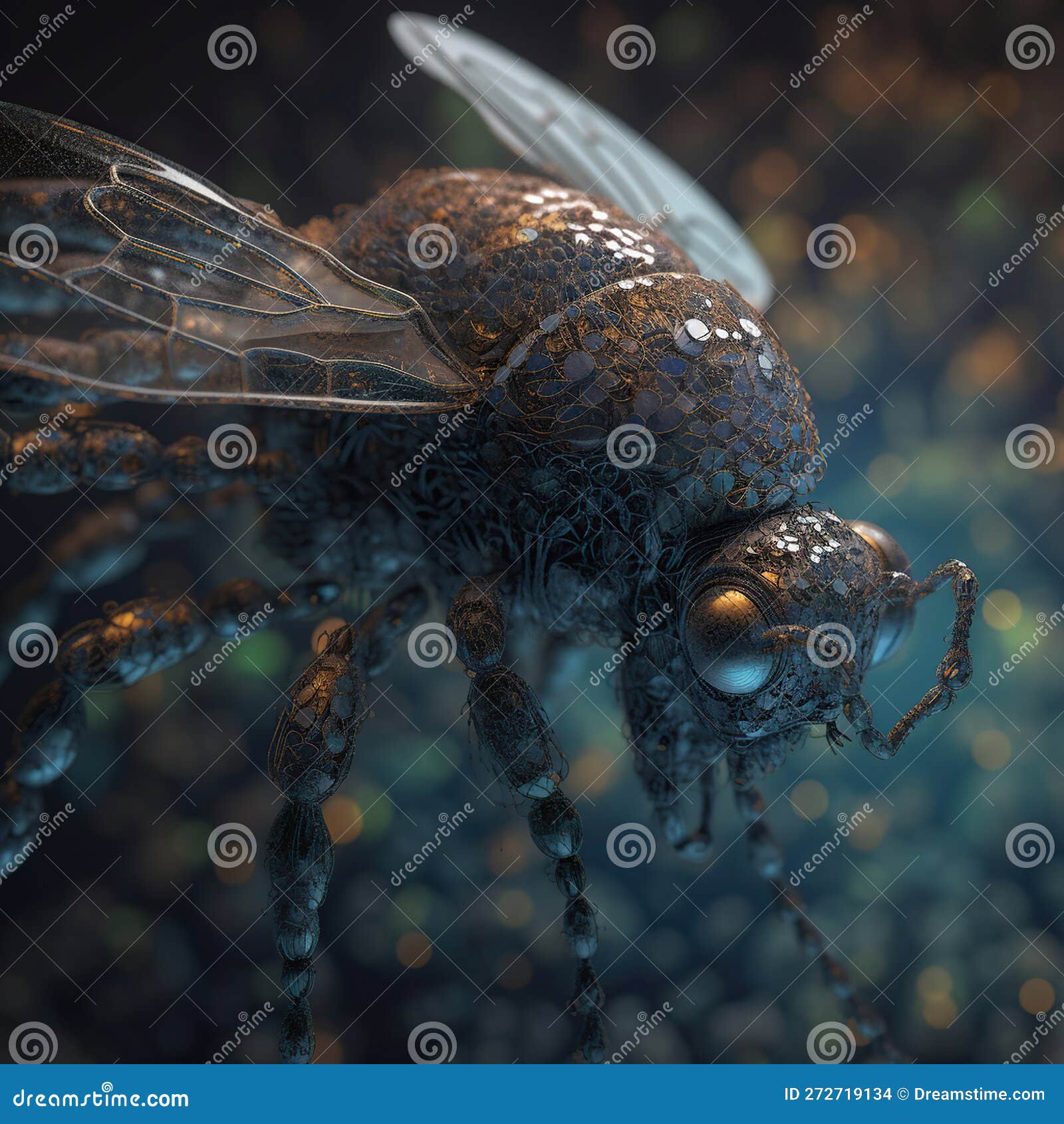 Chaotic Abstract Theory Dot Matrix, Diagram Map of a Fly. Generative Ai ...