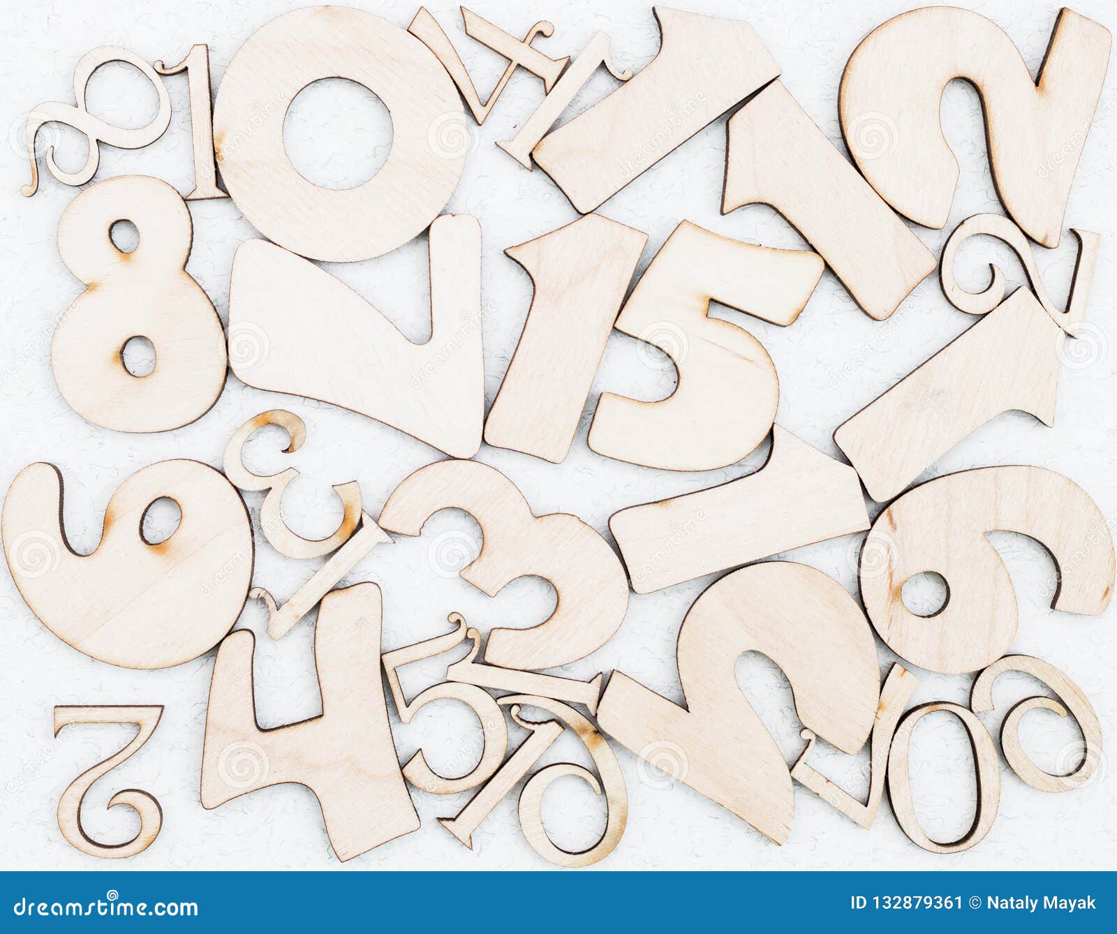 Chaotic Background of Numbers from Zero To Nine. Background with ...