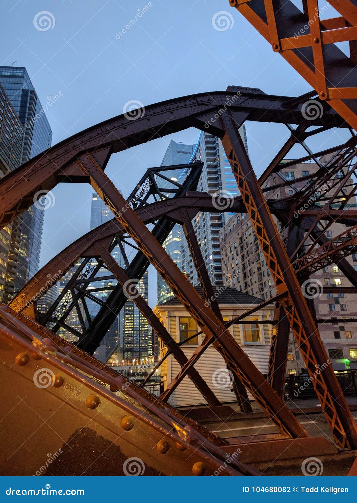 CHAOTIC Chicago stock photo. Image of rust, downtown - 104680082