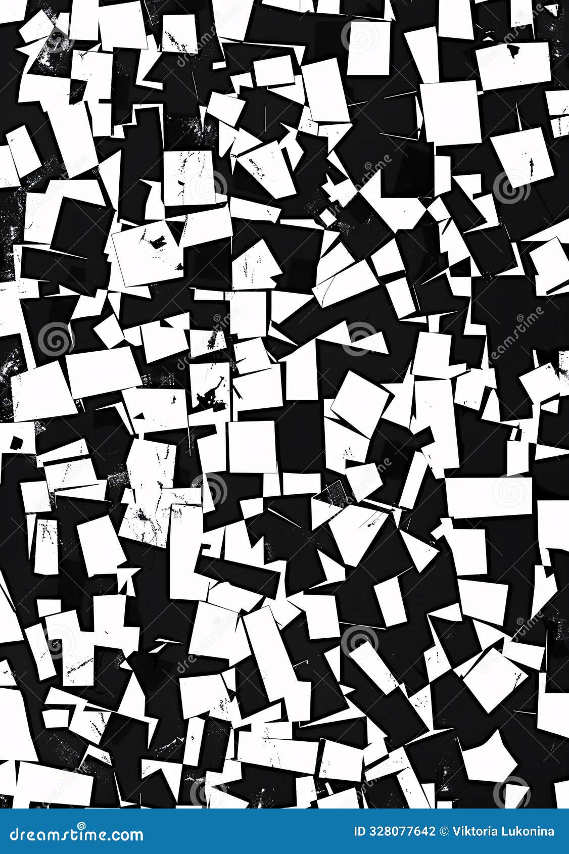 Chaotic Cluster of White Rectangular Shapes Stock Photo - Image of ...
