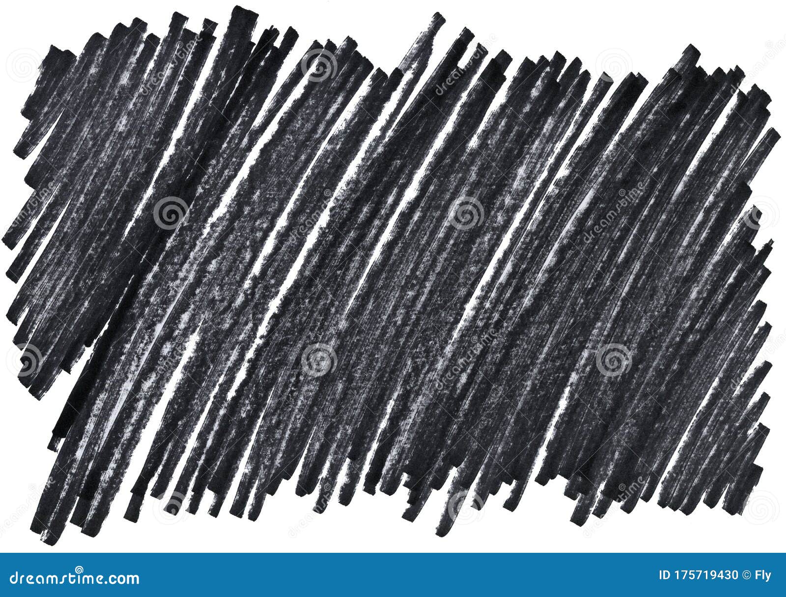 Chaotic Dark Black Marker Brush Doodles Texture on White Stock ...