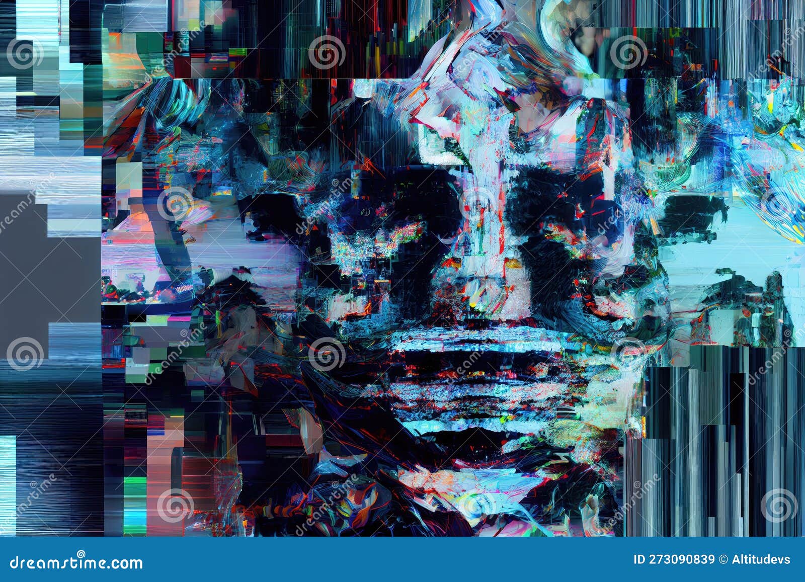 A Chaotic Digital Glitch that Shows Distorted Images and Video, with ...