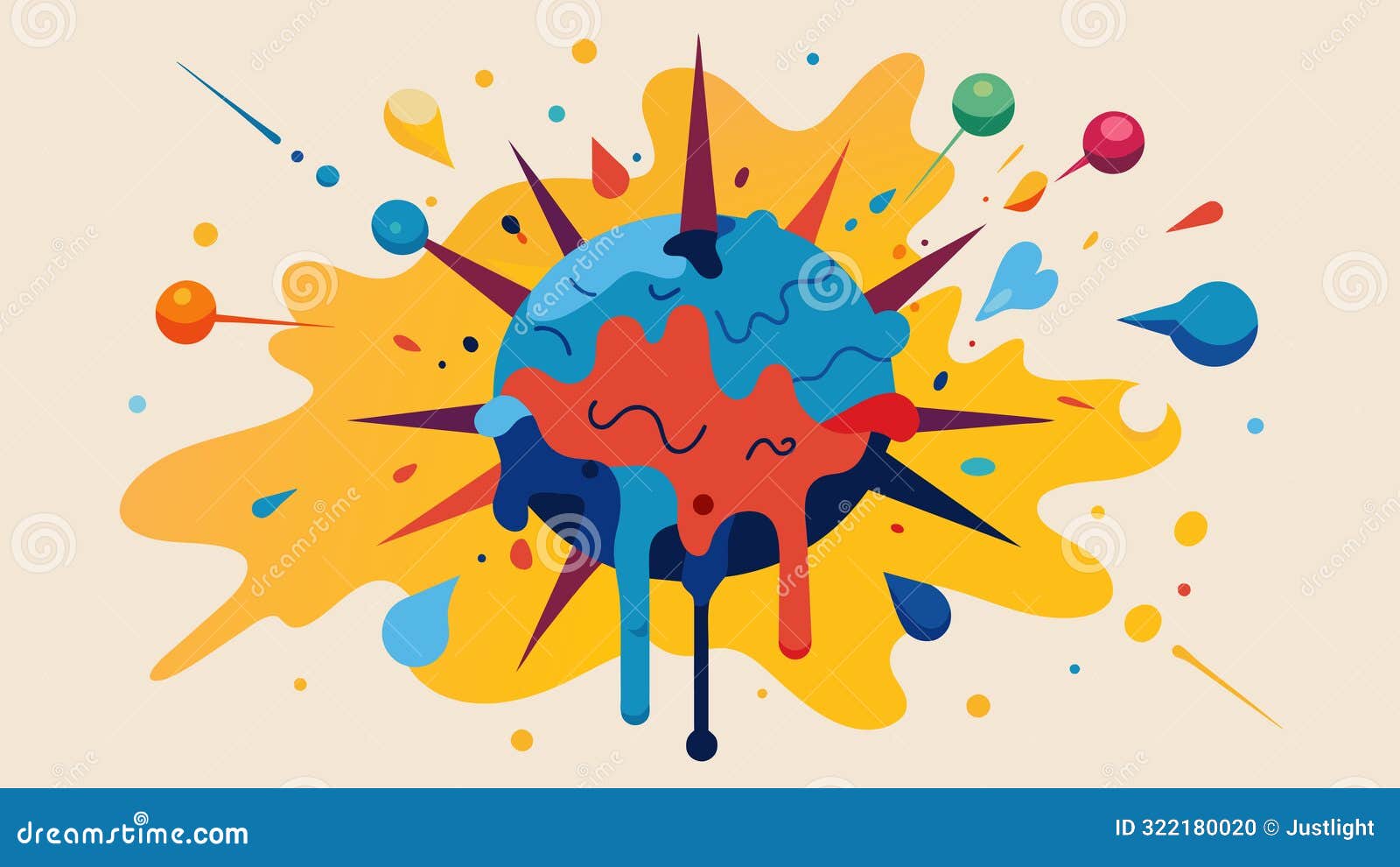 Chaotic Explosion Flying Of Silver Dark Triangle Particles. Abstract ...