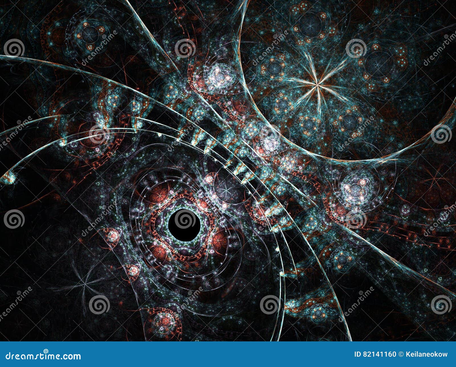 Chaotic Fractal Pattern, Digital Artwork Stock Illustration ...