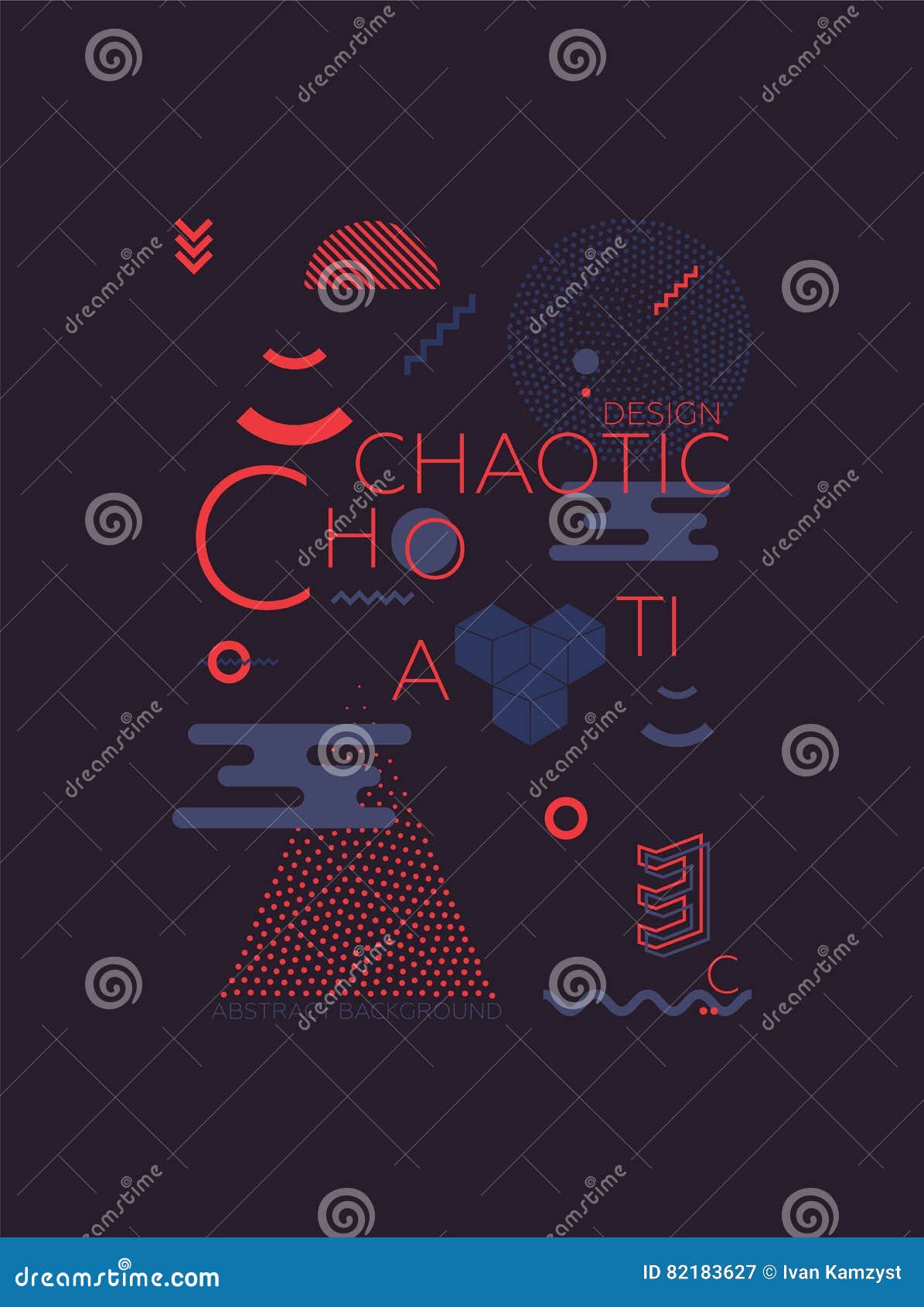 Chaotic Geometric Abstract Background Stock Vector - Illustration of ...