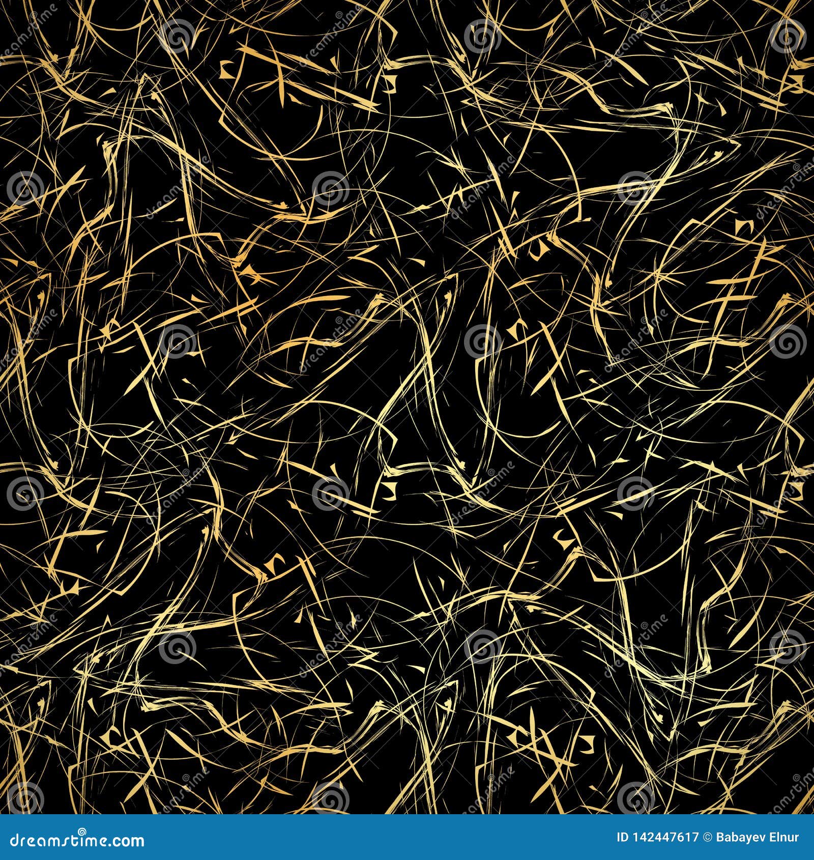 Chaotic Golden Lines Seamless, Random Chaotic Lines, Scattered Lines ...