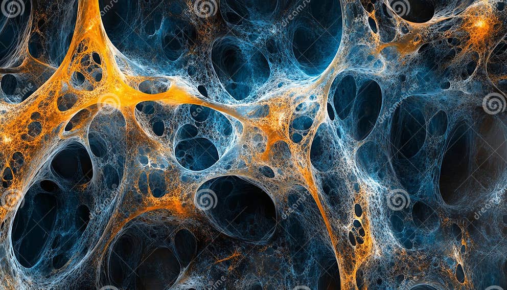 Chaotic Intertwined Organic Structure, Abstract Background ...
