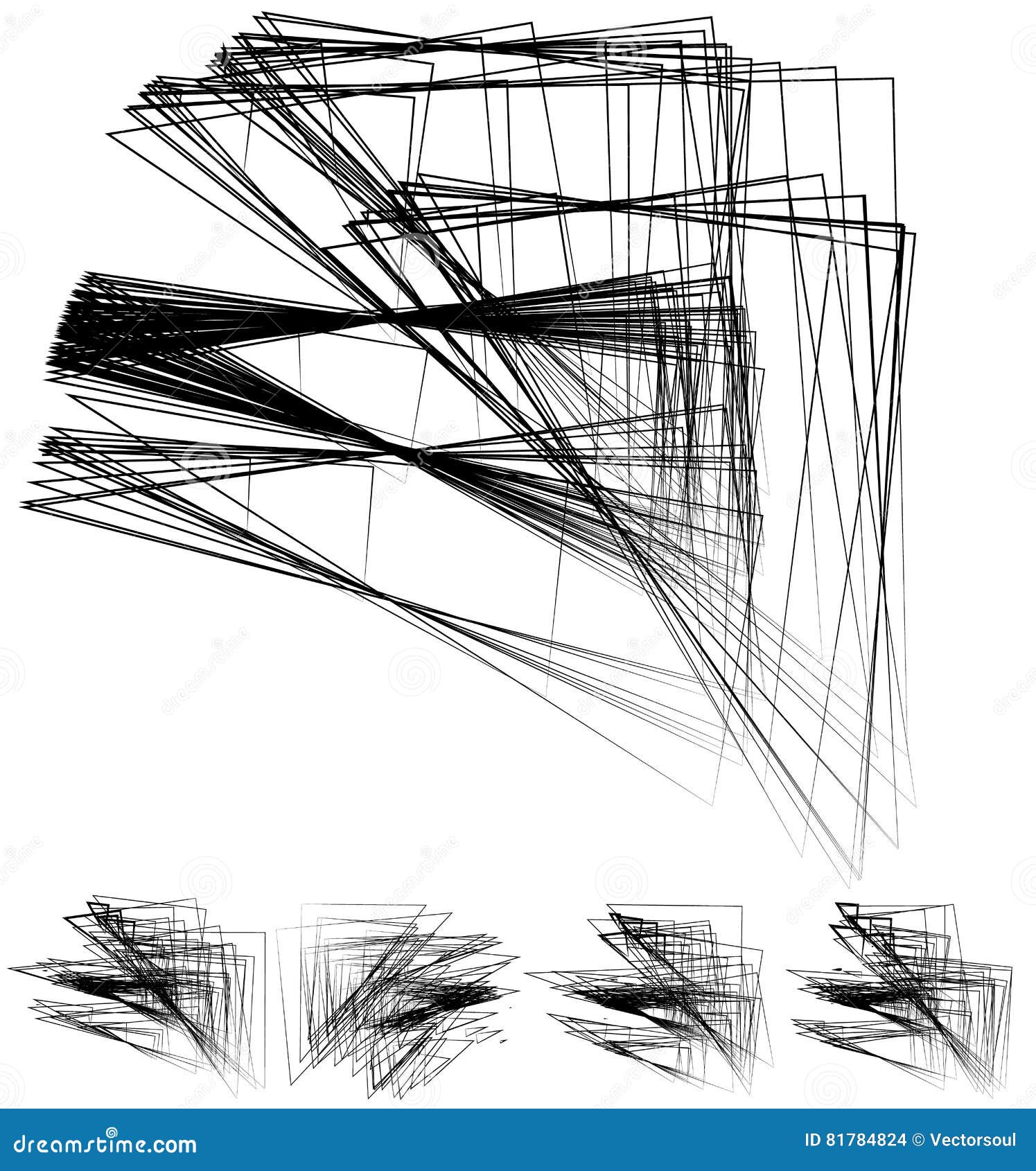 Chaotic Irregular, Random, Scattered Lines Artistic Geometric Im Stock ...