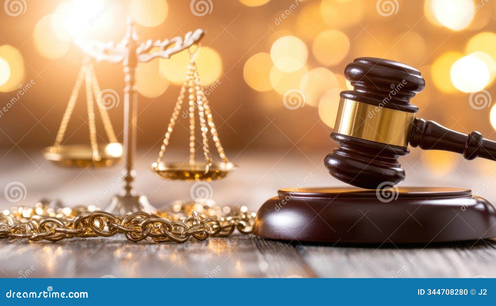 Chaotic Justice and Corruption Concept with Gavel and Scales of Justice ...