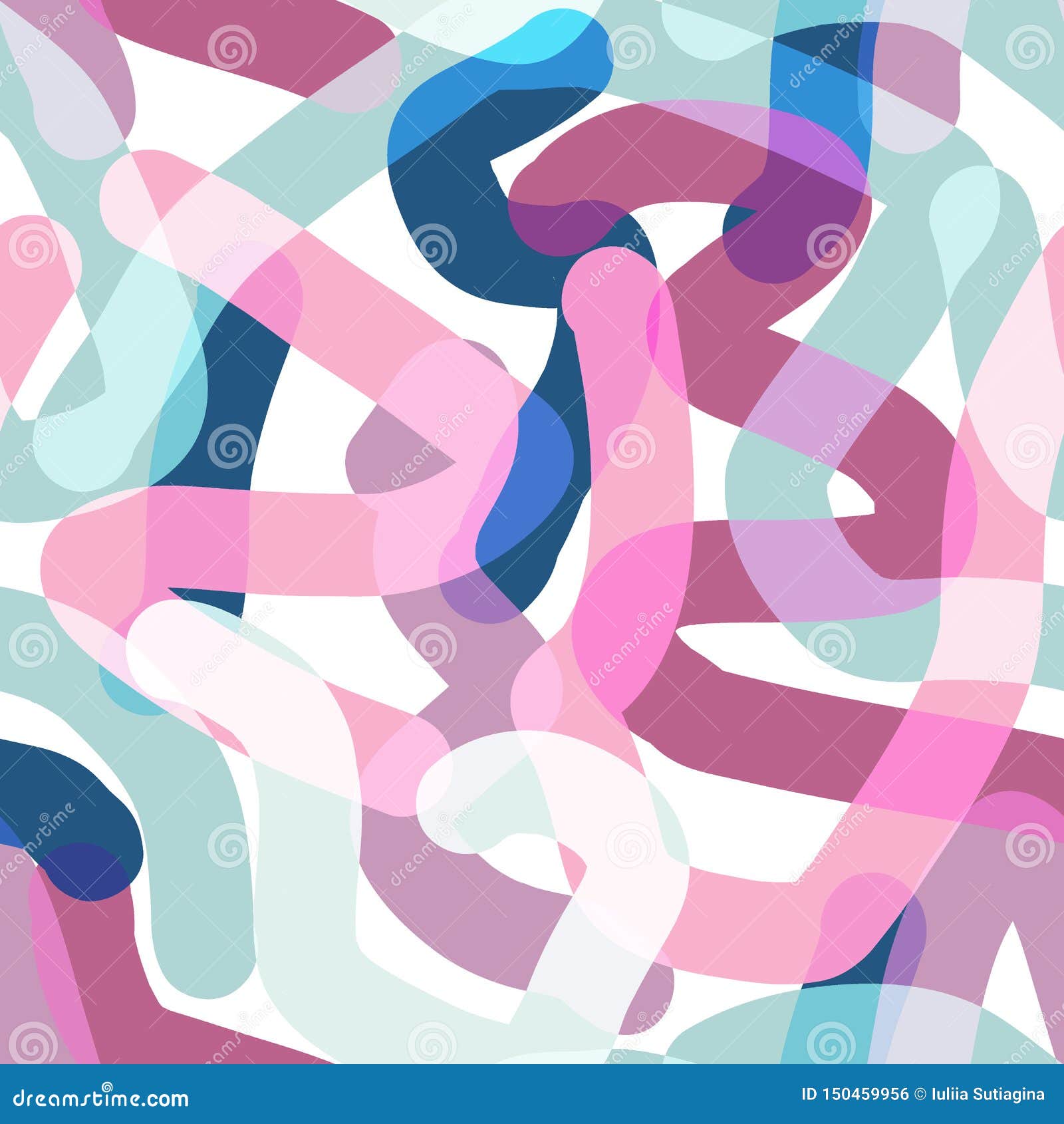 Chaotic Line Abstract Seamless Background. Vector Illustration Stock ...
