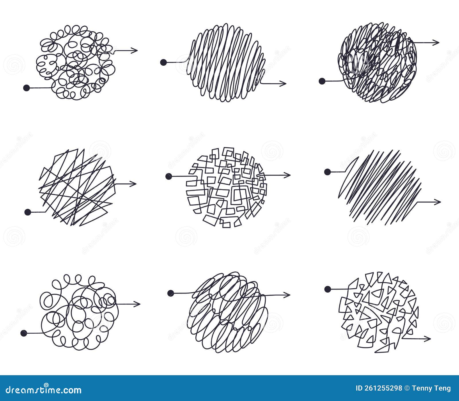 Messy Complicated Way. Confused Process, Chaos Line Symbol. Tangled ...