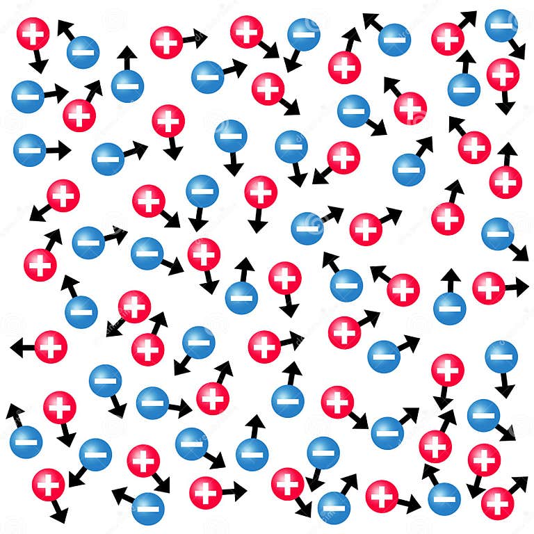 Chaotic Motion of the Ions in Electrolytes Stock Illustration ...