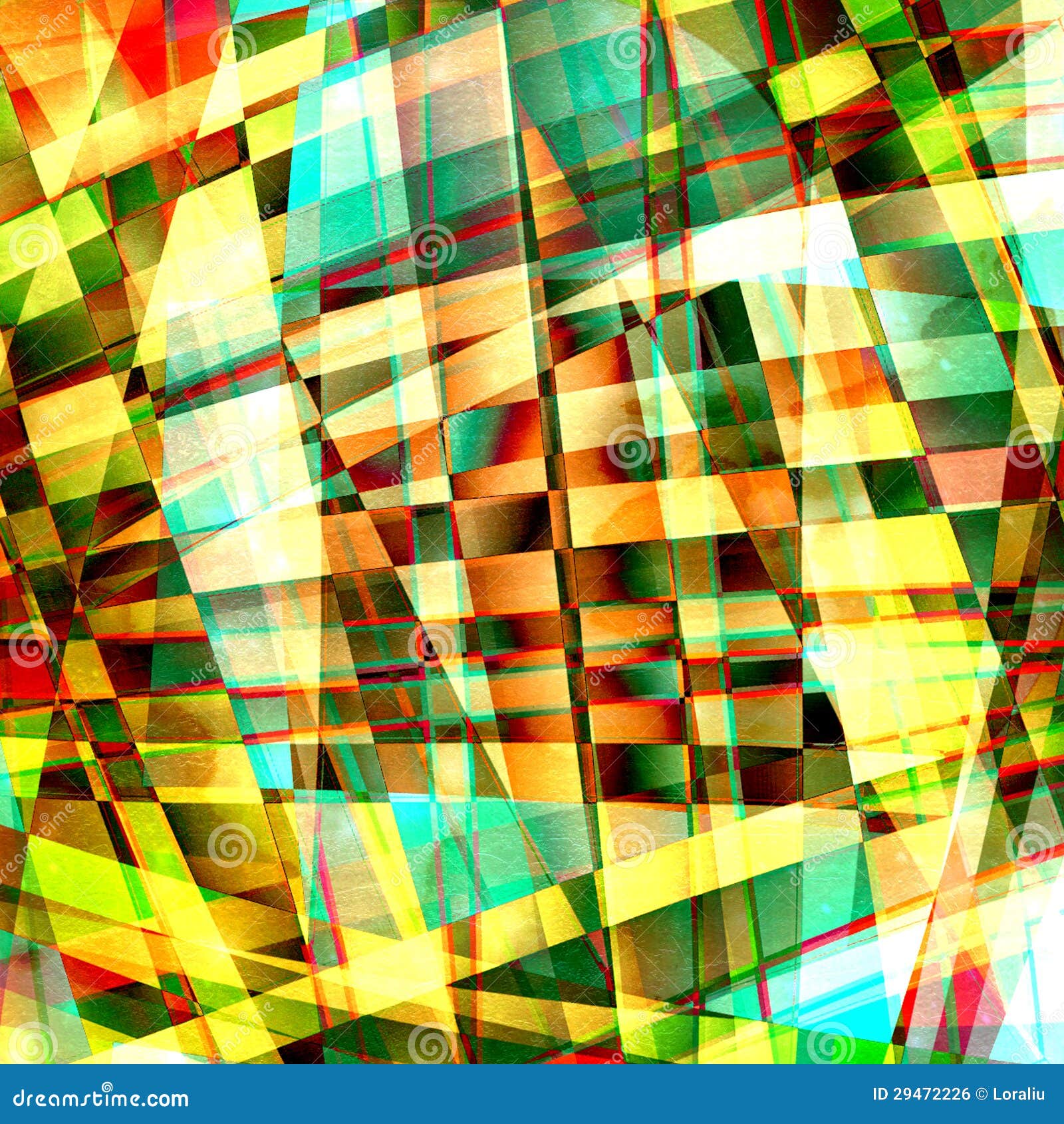 Chaotic Pattern with Colorful Translucent Curved Lines Stock ...