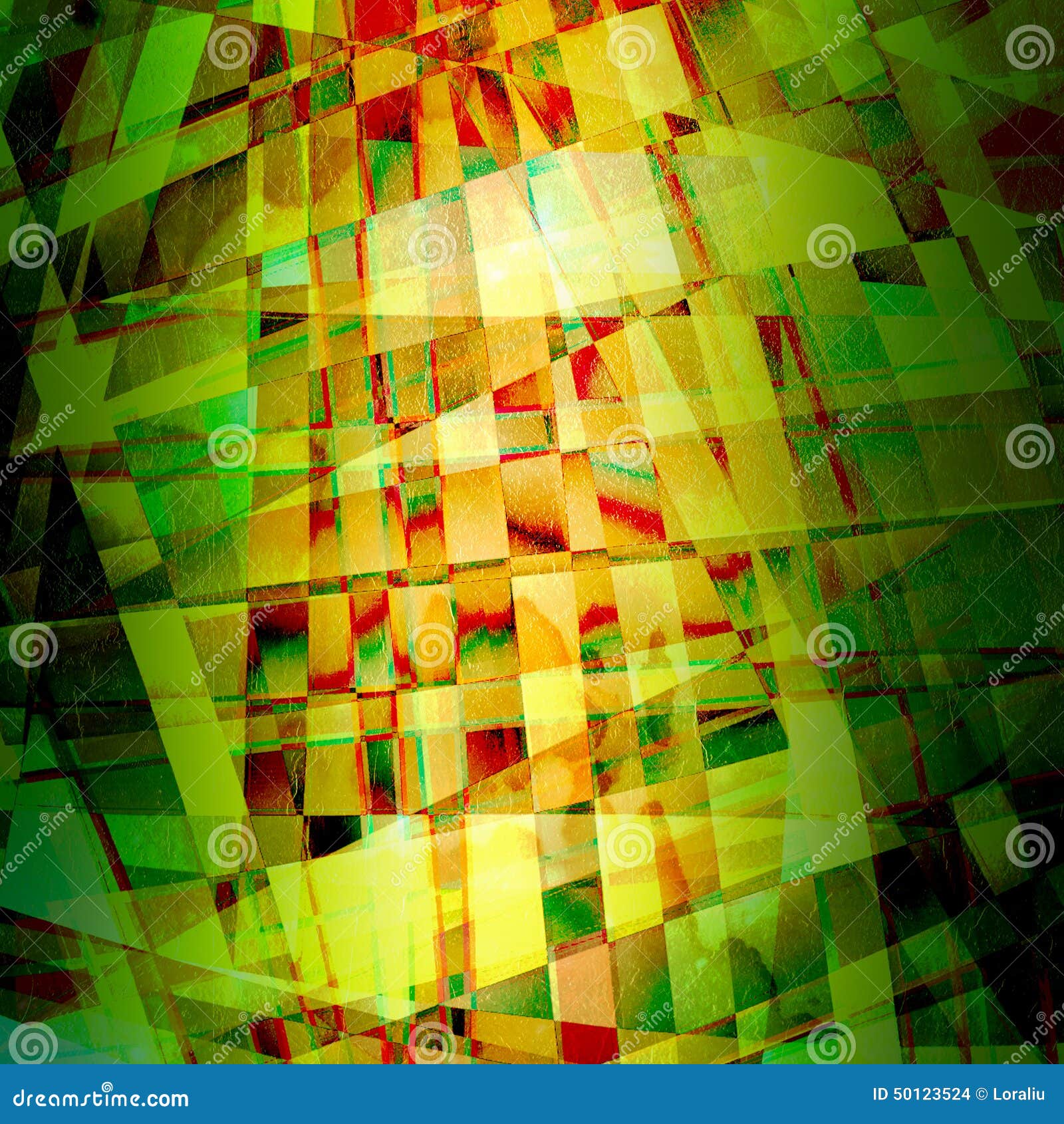 Chaotic Pattern with Colorful Translucent Curved Lines Stock ...