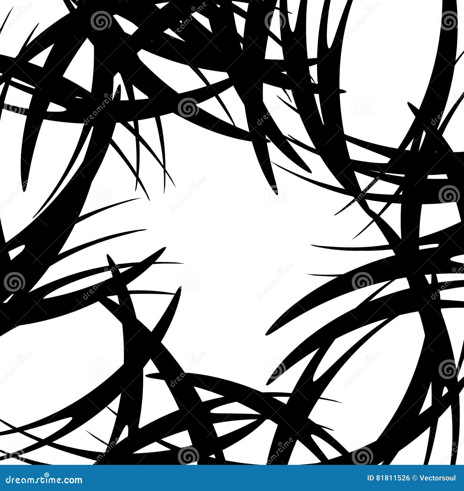 Chaotic Random Curved Lines. Abstract Artistic Pattern, Background ...