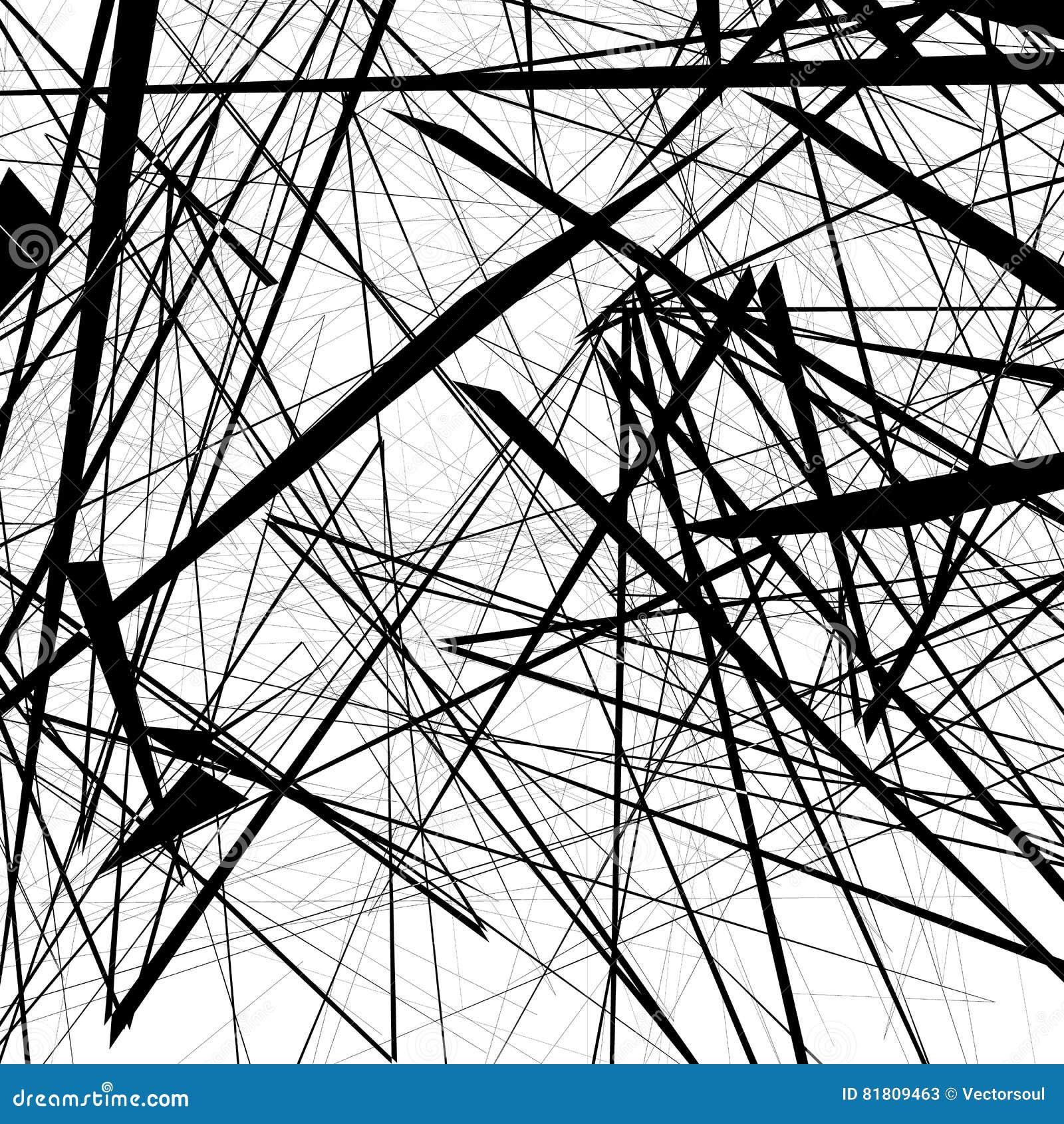 Chaotic Random Edgy Pattern. Geometric Abstract Illustration Stock ...