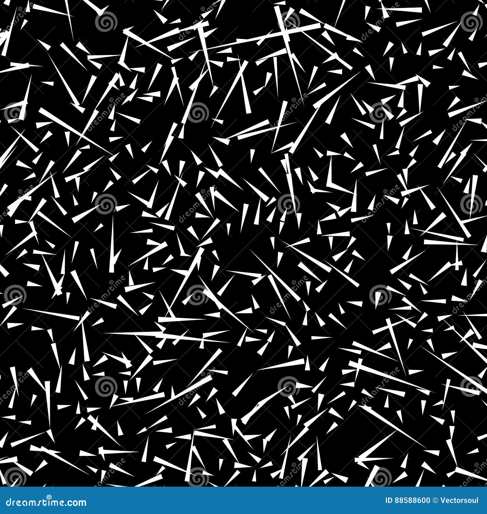 Chaotic Random Scattered Shapes. Abstract Geometric Pattern Stock ...