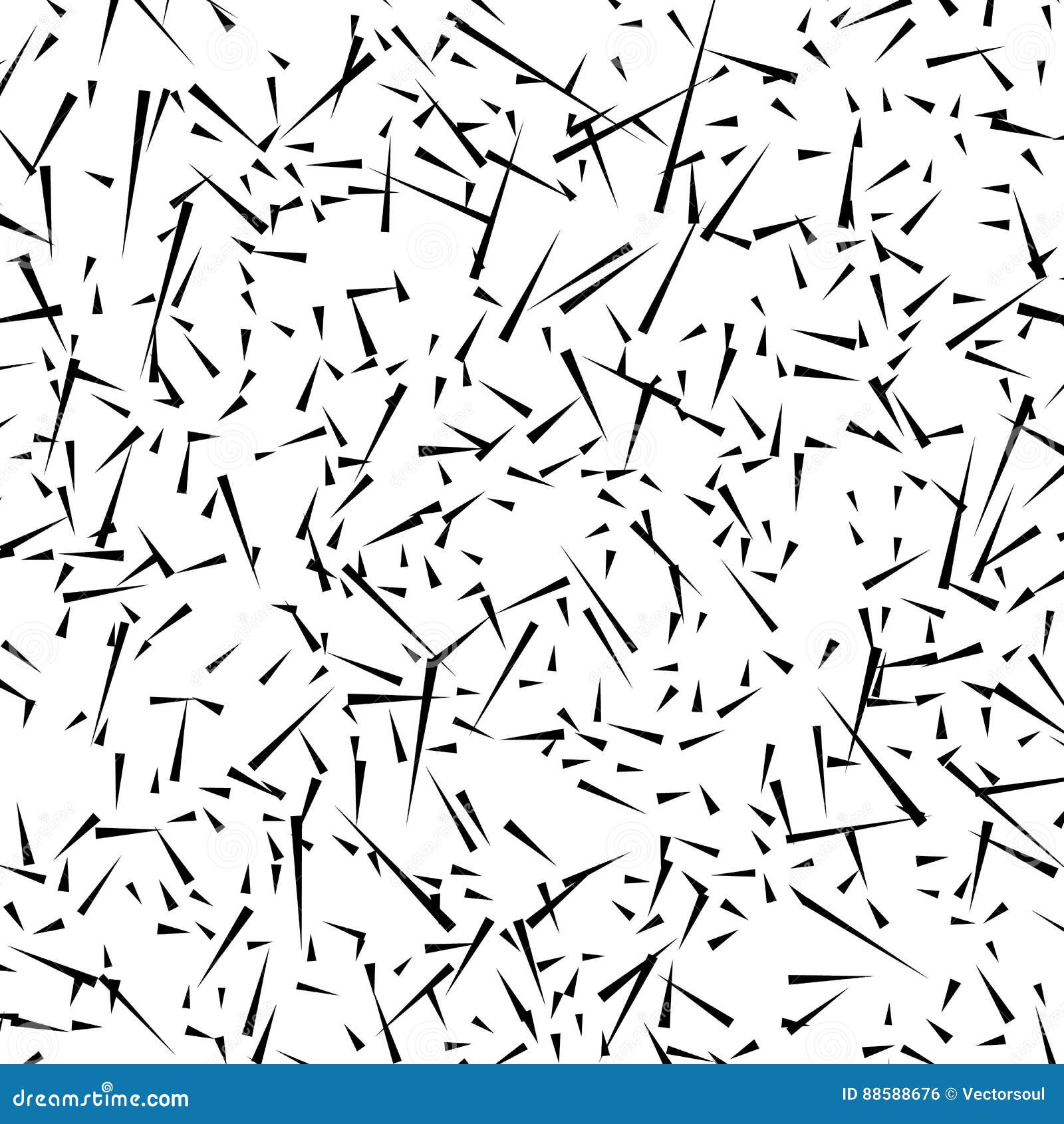 Chaotic Random Scattered Shapes. Abstract Geometric Pattern Stock ...