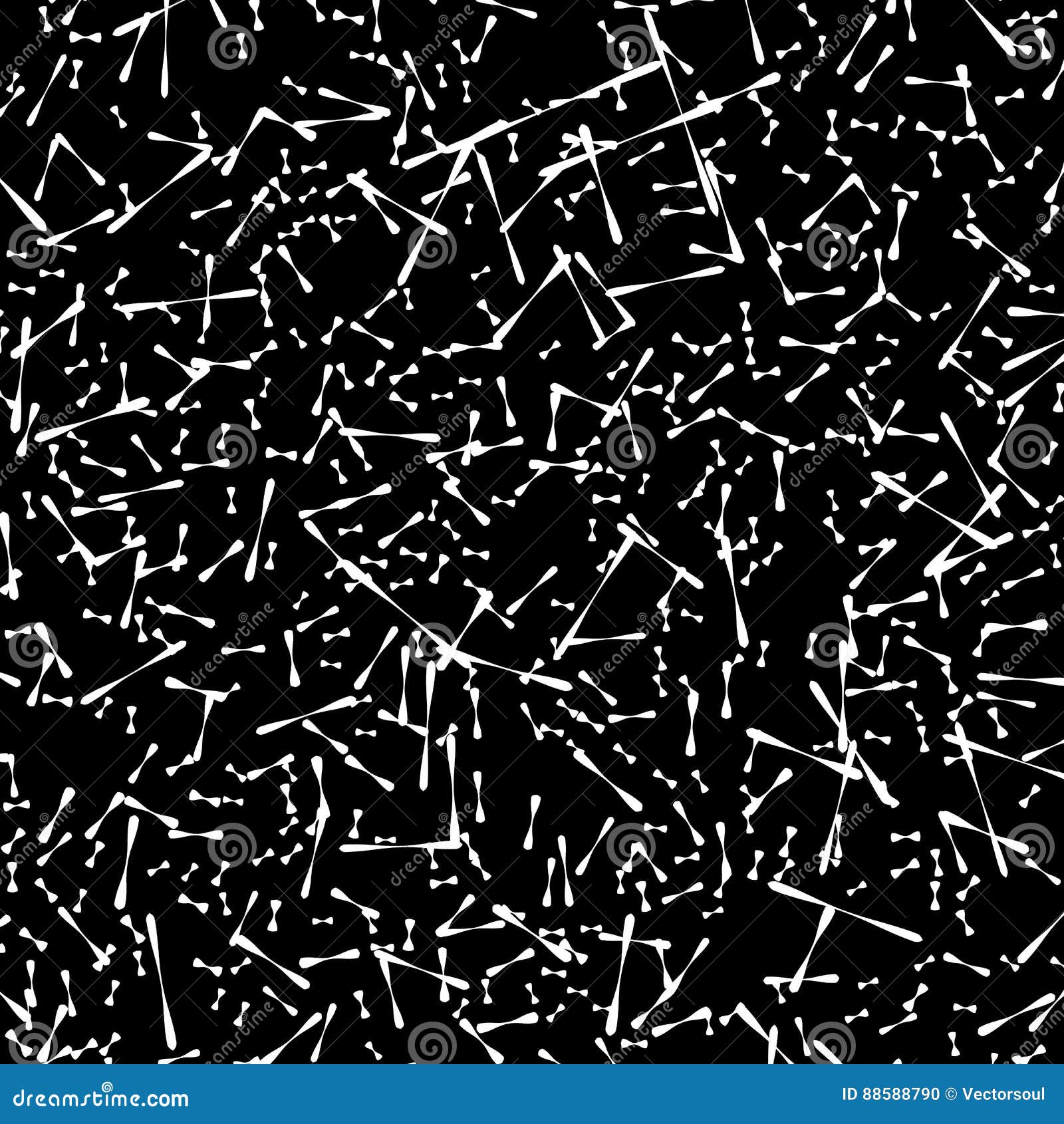 Chaotic Random Scattered Shapes. Abstract Geometric Pattern Stock ...