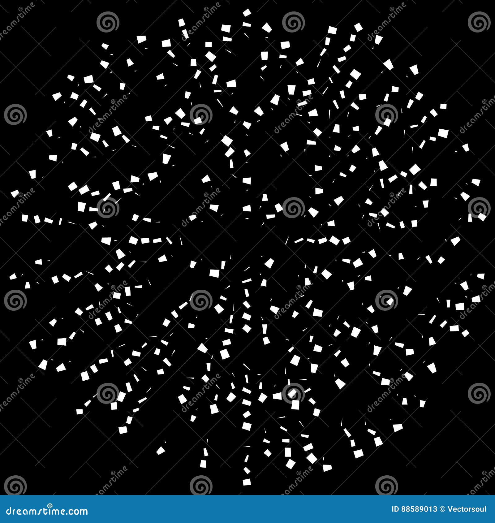 Chaotic Random Scattered Shapes. Abstract Geometric Pattern Stock ...