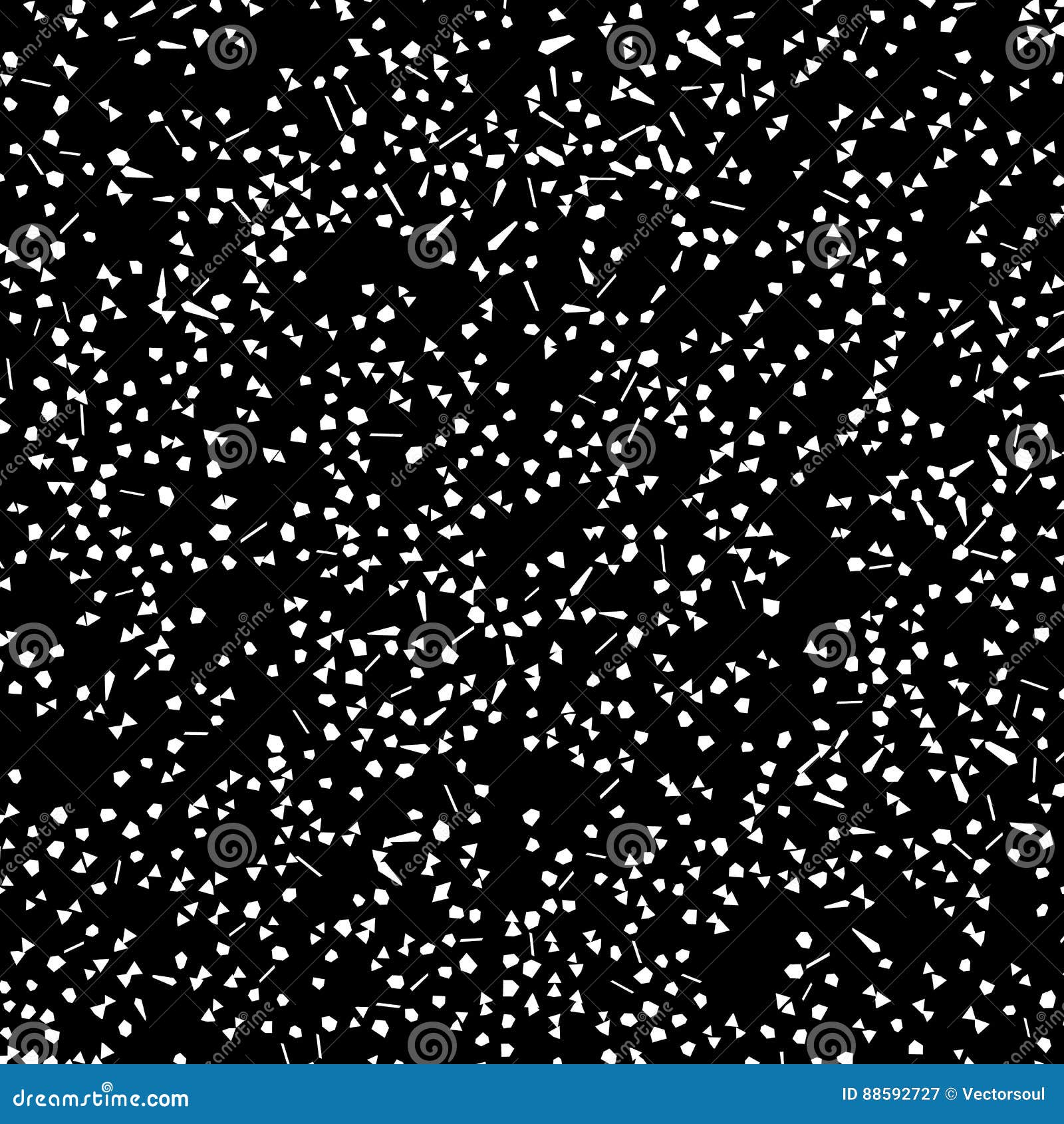 Chaotic Random Scattered Shapes. Abstract Geometric Pattern Stock ...