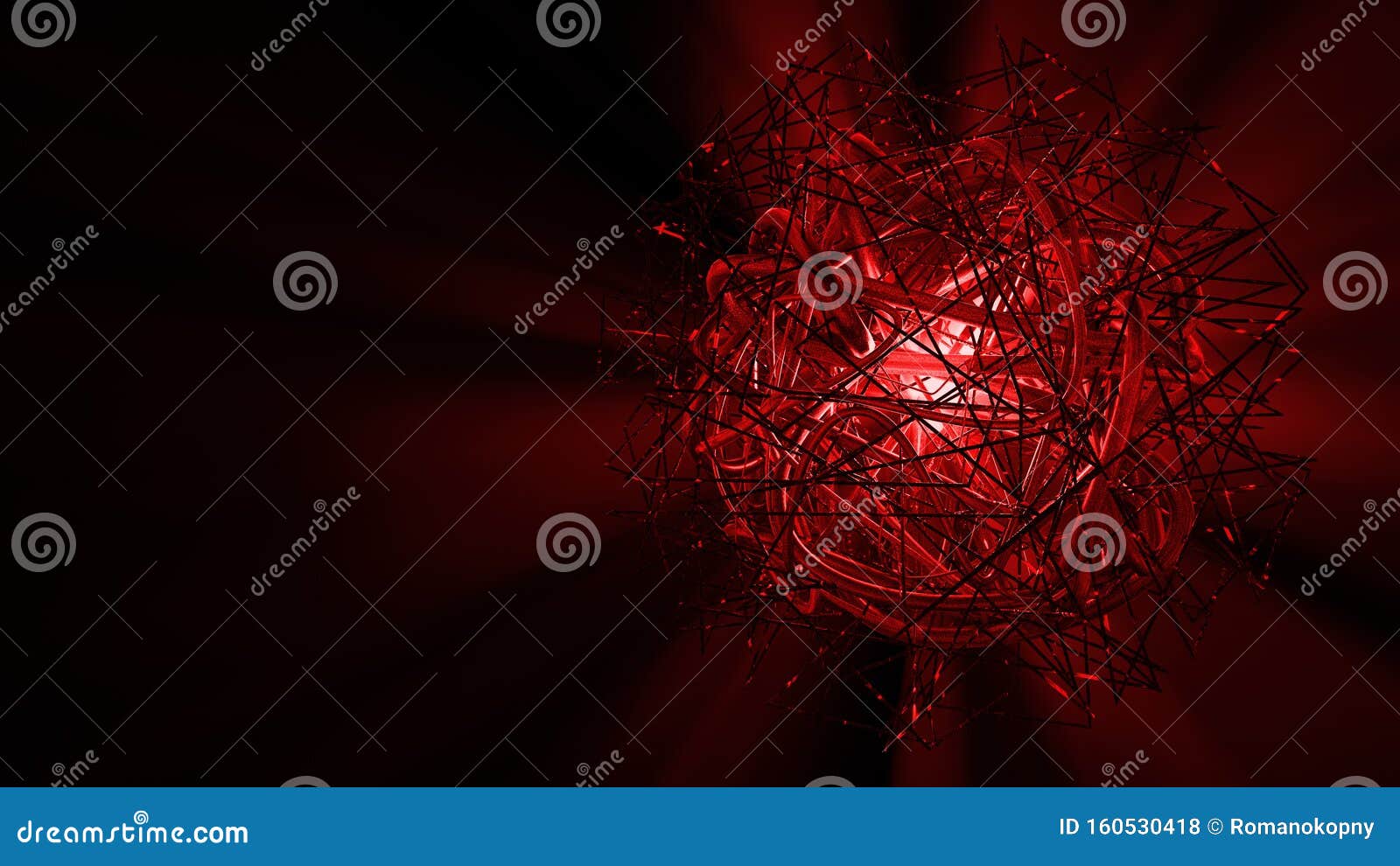 Chaotic Red Abstract Background.3d Render Stock Illustration ...